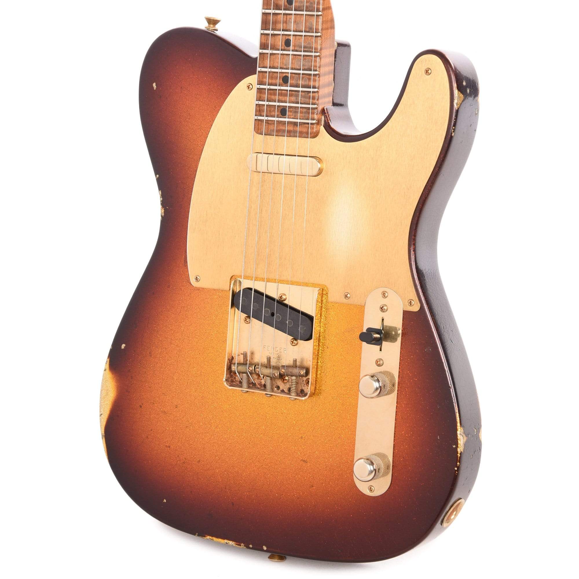 Fender Custom Shop 1950s Telecaster Relic 3-Color Sunburst Sparkle App ...