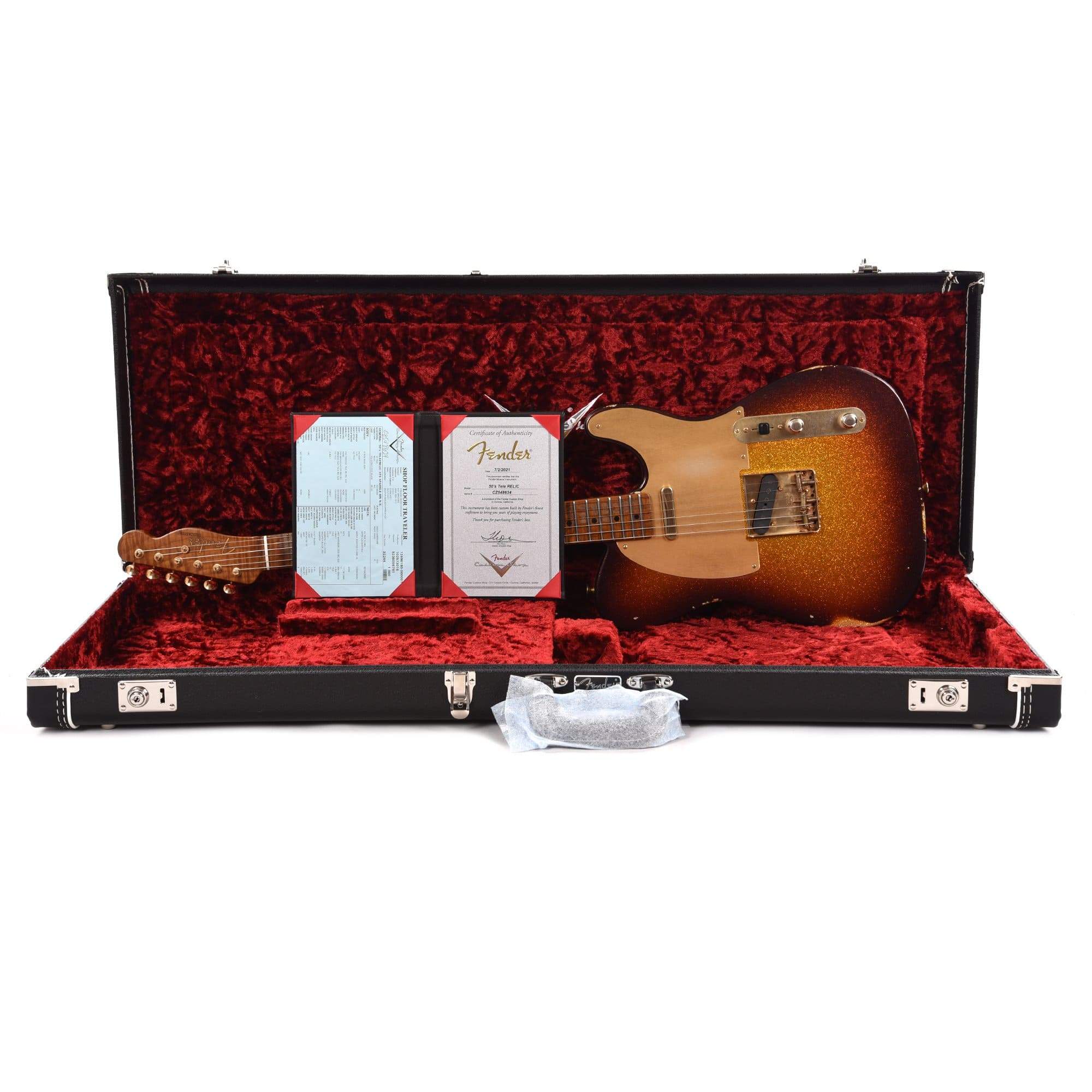 Fender Custom Shop 1950s Telecaster Relic 3-Color Sunburst Sparkle App ...