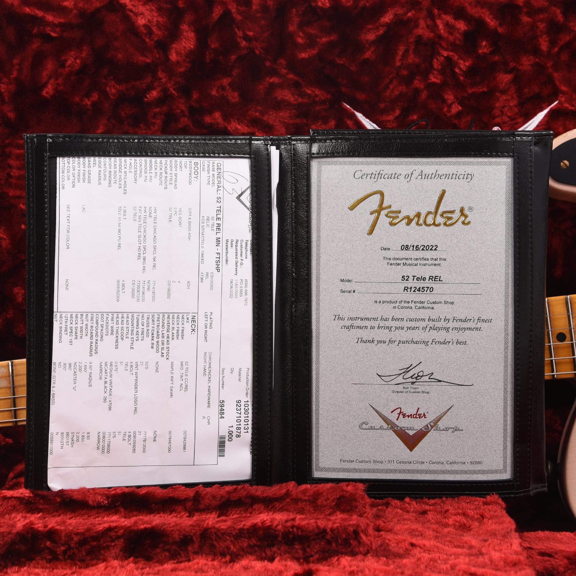 Fender Custom Shop 1952 Telecaster "Chicago Special" Relic Faded Trans ...