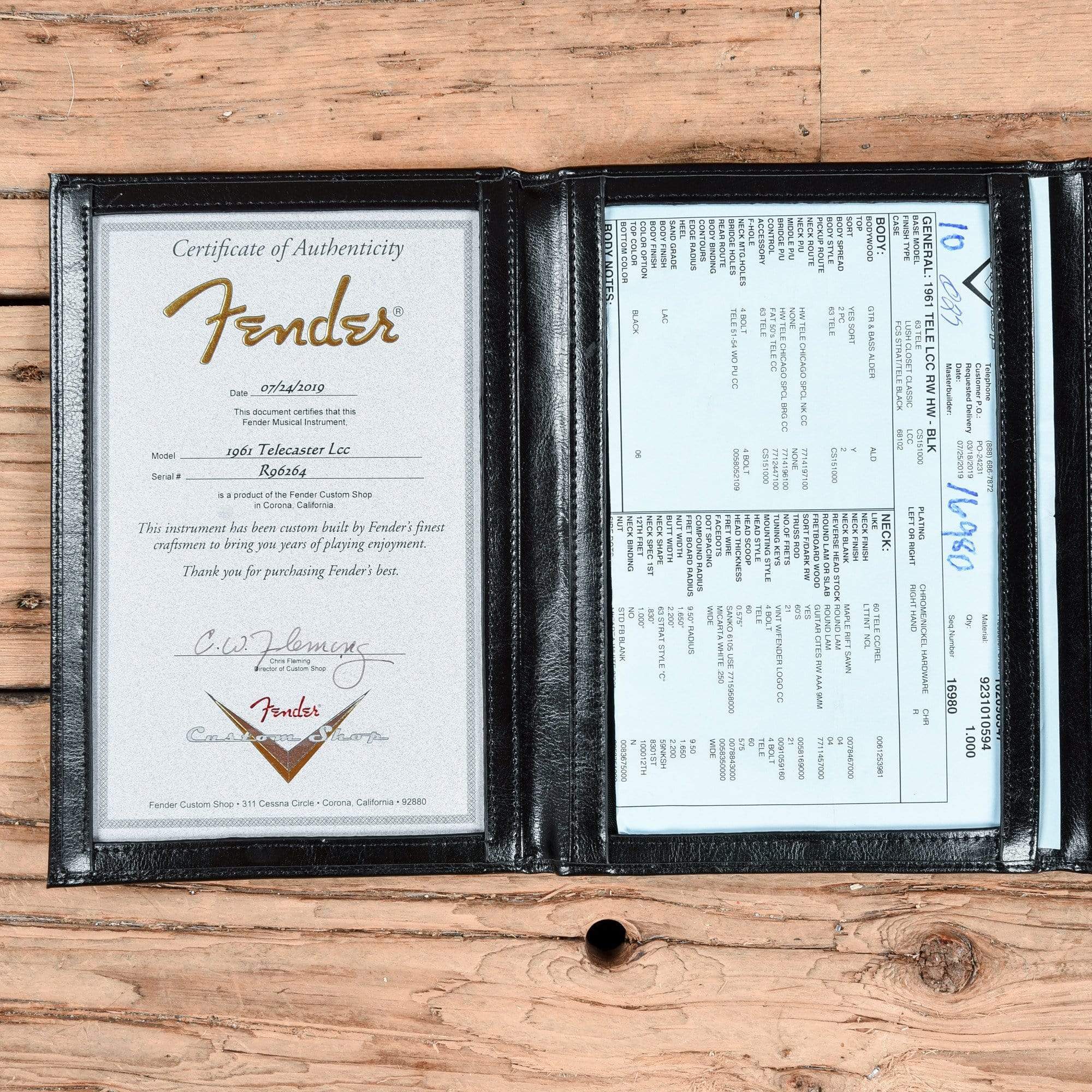 Fender Custom Shop 1961 Telecaster "Chicago Special" Lush Closet Class ...