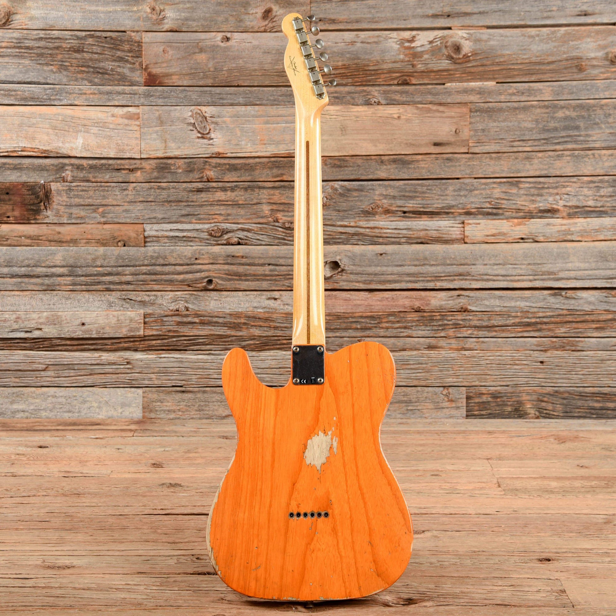 Fender Custom Shop '50s Telecaster 1-Piece Ash Relic Sunset Orange Tra ...