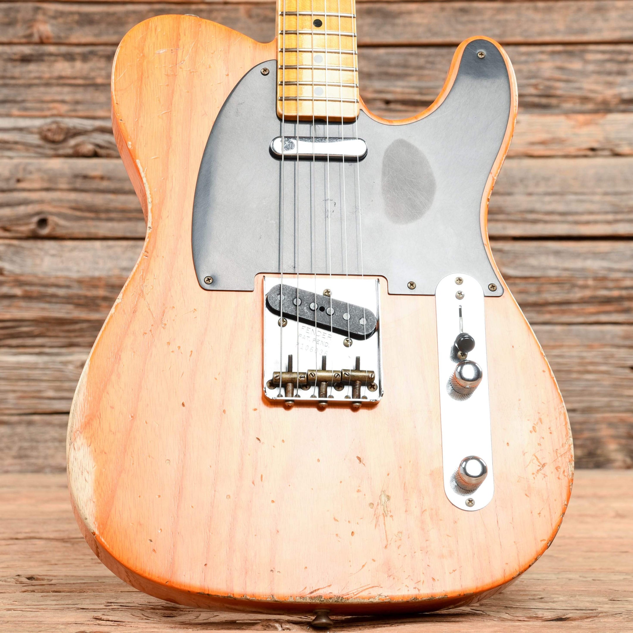 Fender Custom Shop '50s Telecaster 1-Piece Ash Relic Sunset Orange Tra ...