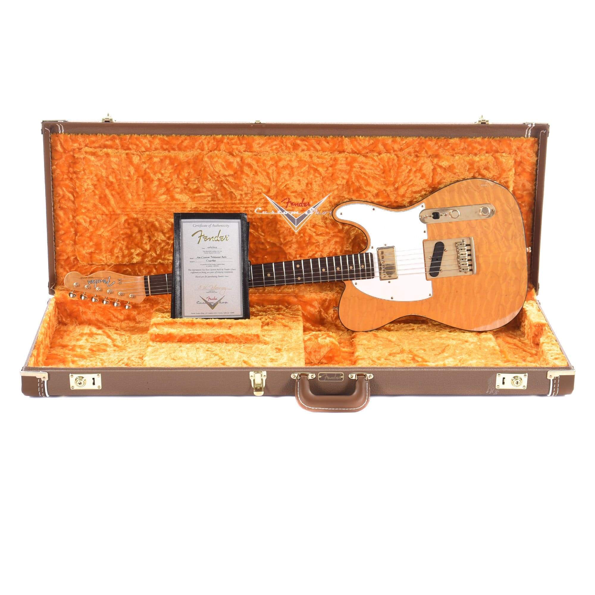 Fender Custom Shop American Custom Telecaster Ash Relic Amber Transpar ...