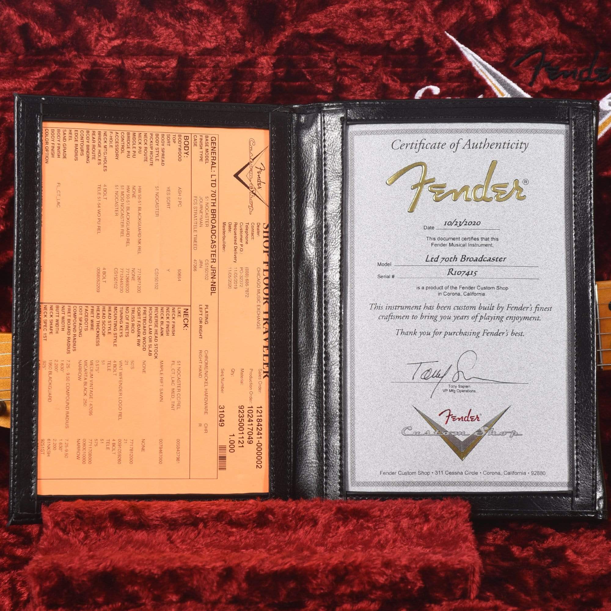 Fender Custom Shop Limited Edition 70th Anniversary Broadcaster Journe ...