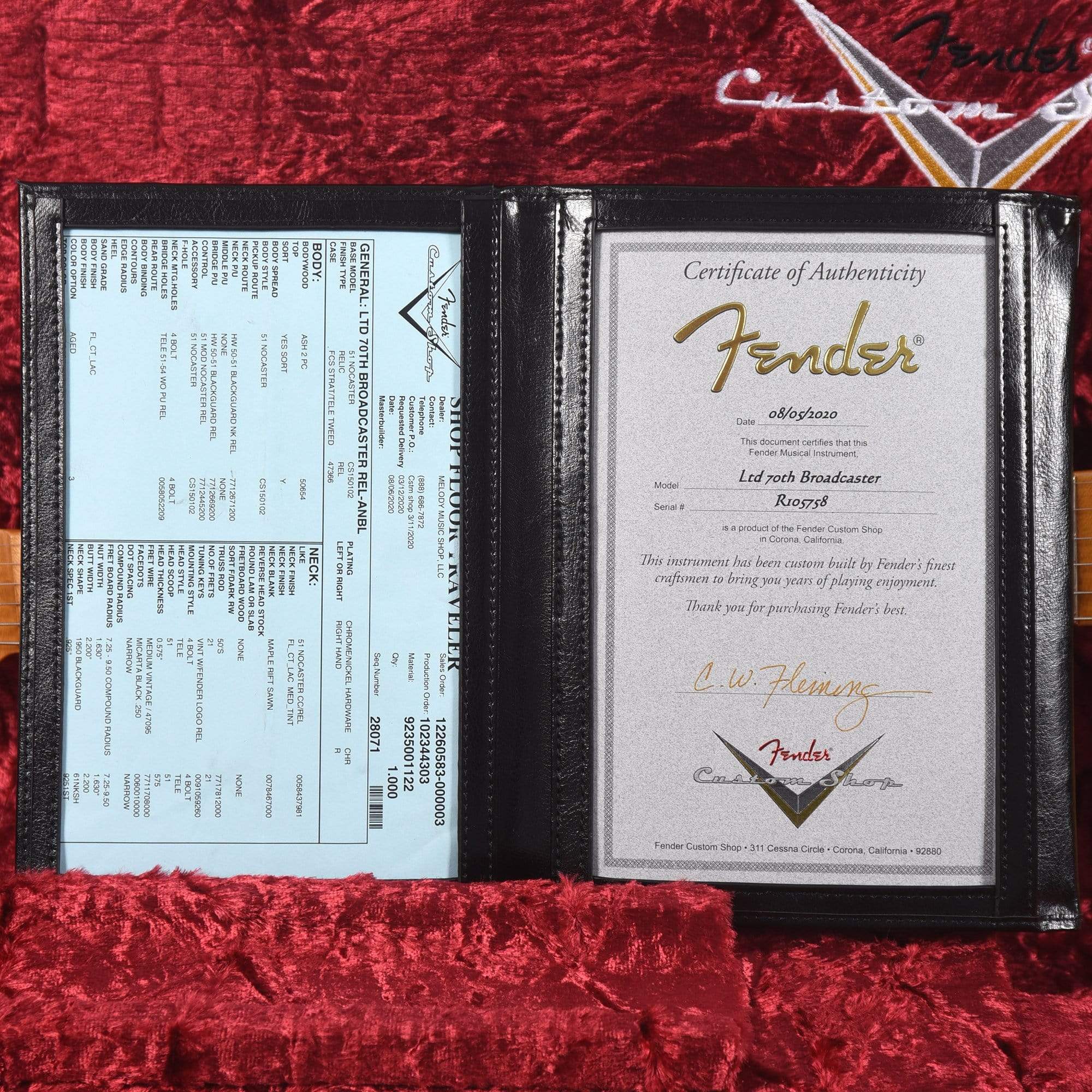 Fender Custom Shop Limited Edition 70th Anniversary Broadcaster Relic ...