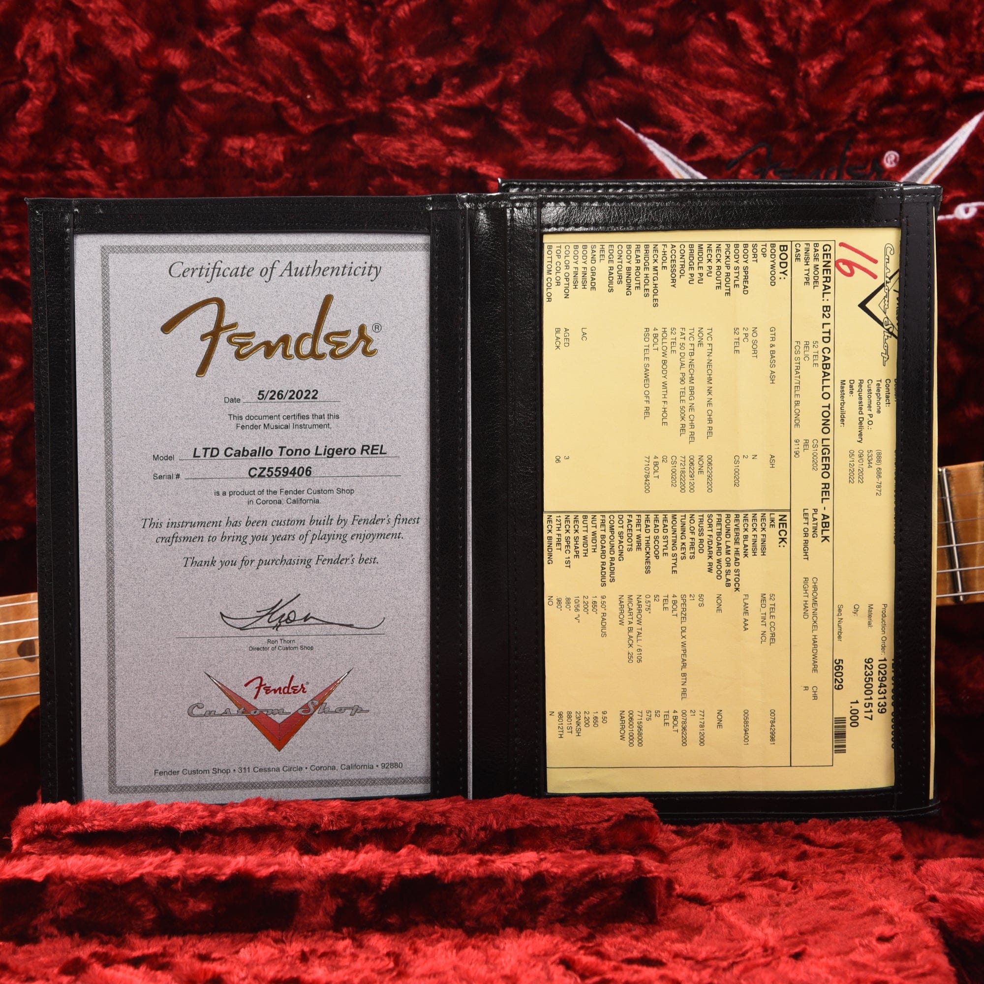 Fender Custom Shop Limited Edition Caballo Tono Ligero Relic Aged Blac ...