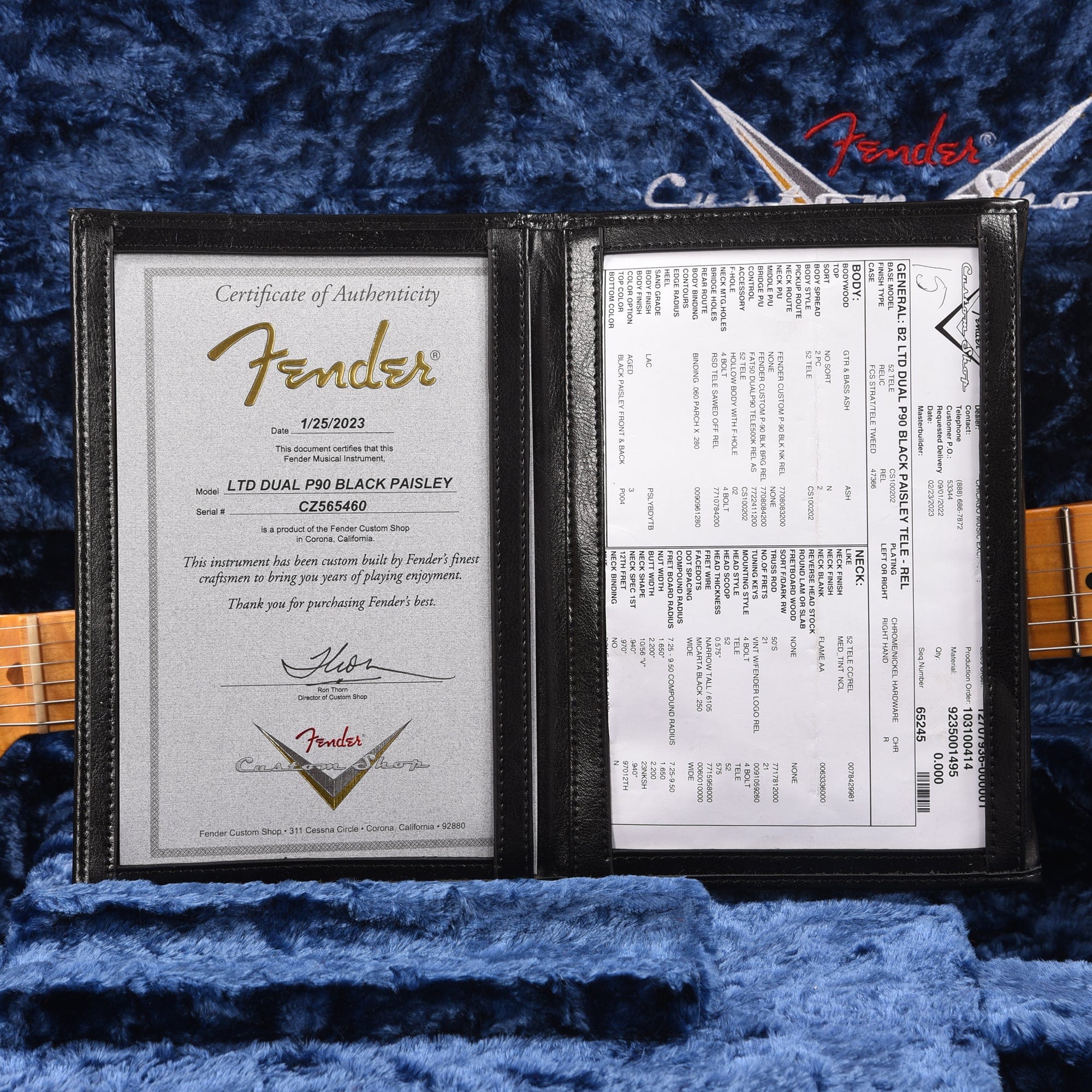 Fender Custom Shop Limited Edition Dual P90 Telecaster Relic Black Pai ...