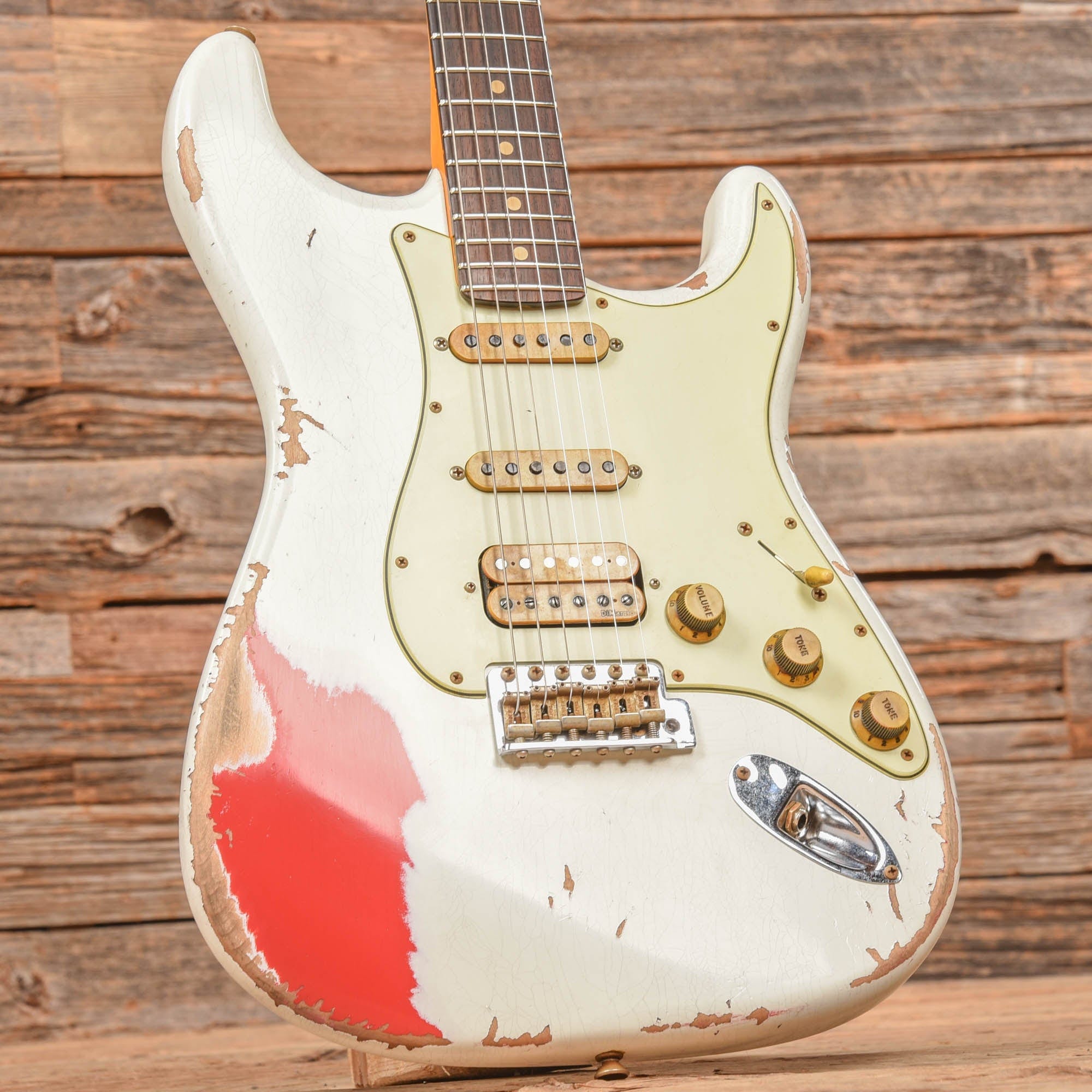 Fender Custom Shop White Lightning Stratocaster Relic Olympic White Ov ...