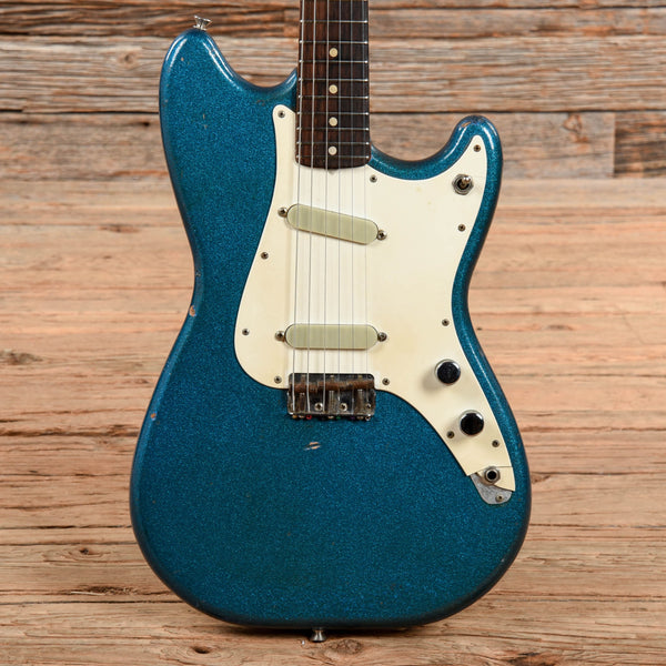 Fender Duo-Sonic Blue Sparkle Refin 1963 – Chicago Music Exchange