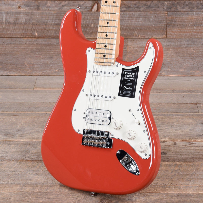 Fender Limited Edition Player Stratocaster HSS Fiesta Red w/Matching H ...