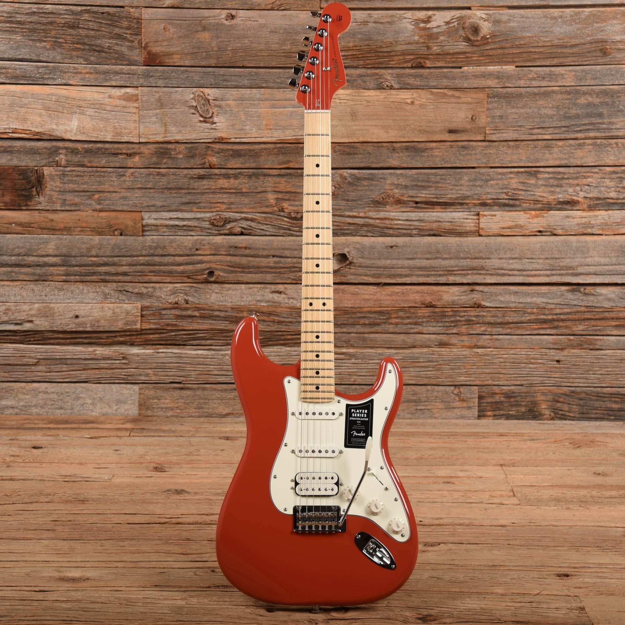 Fender Limited Edition Player Stratocaster HSS Fiesta Red w/Matching H ...