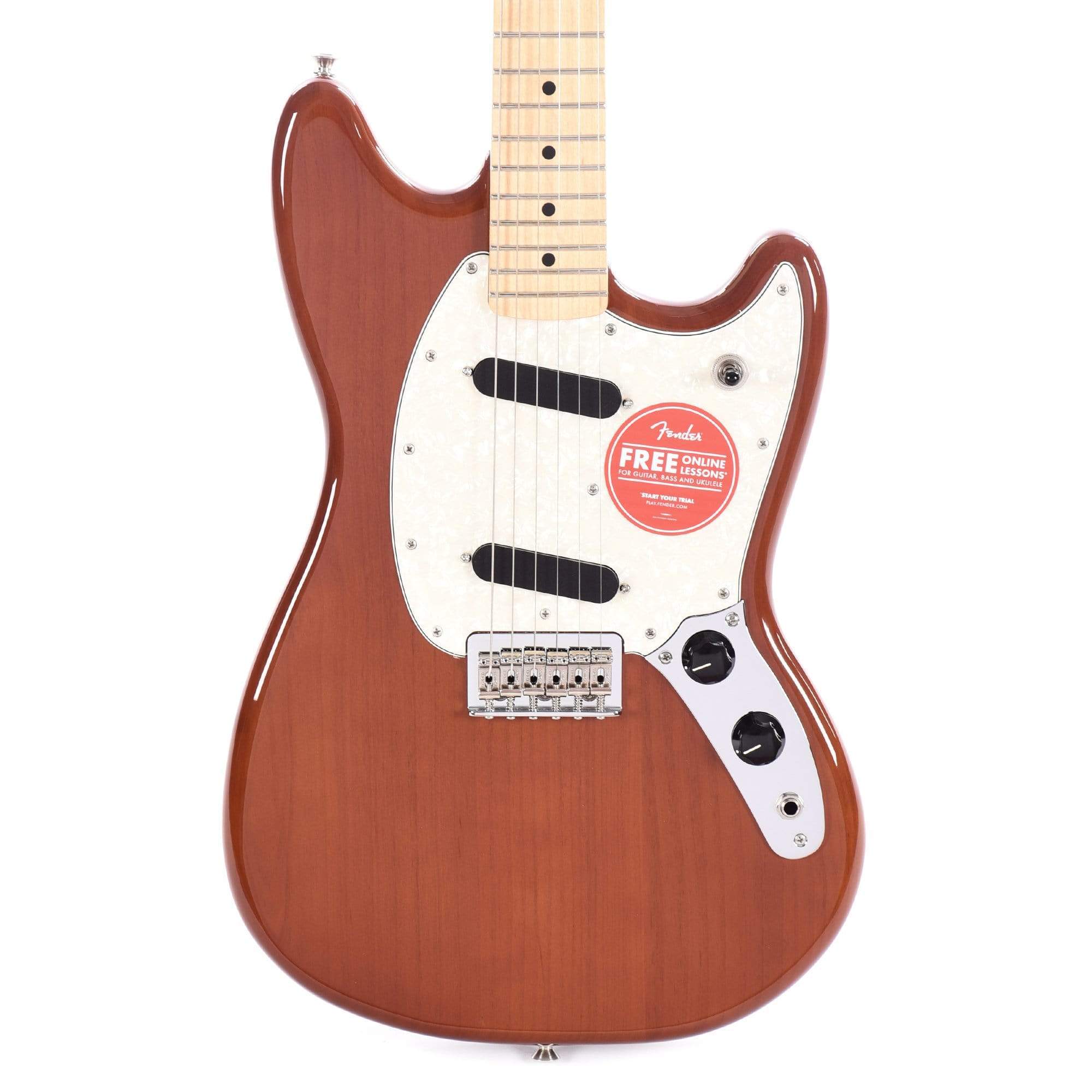 Fender Offset Series Mustang Faded Mocha FSR w/White Pearl Pickguard ...