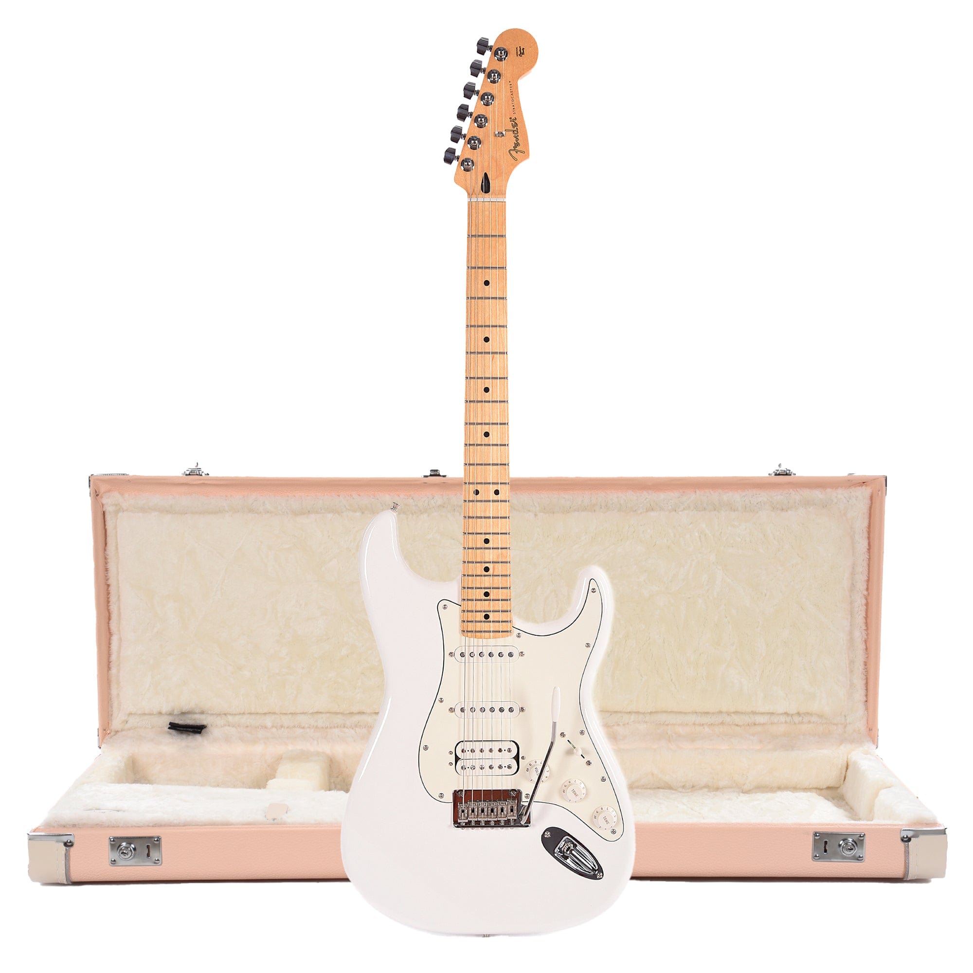Fender Player Stratocaster HSS Polar White and Hardshell Case Strat/Te – Chicago Music Exchange