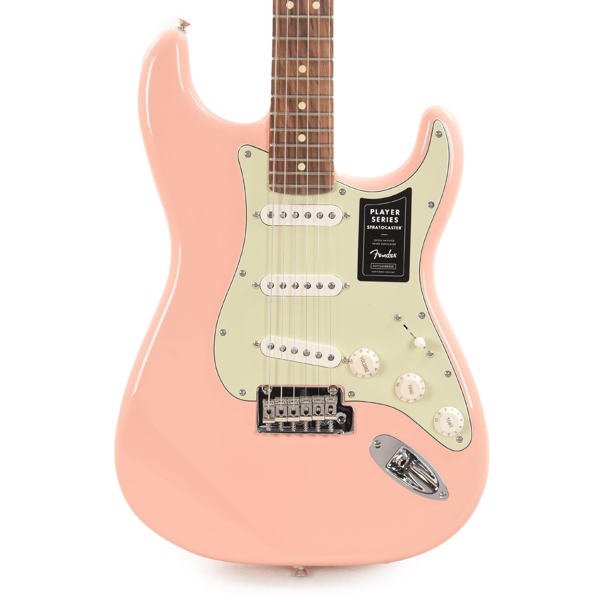 Fender Player Stratocaster Shell Pink w/3-Ply Mint Pickguard – Chicago ...