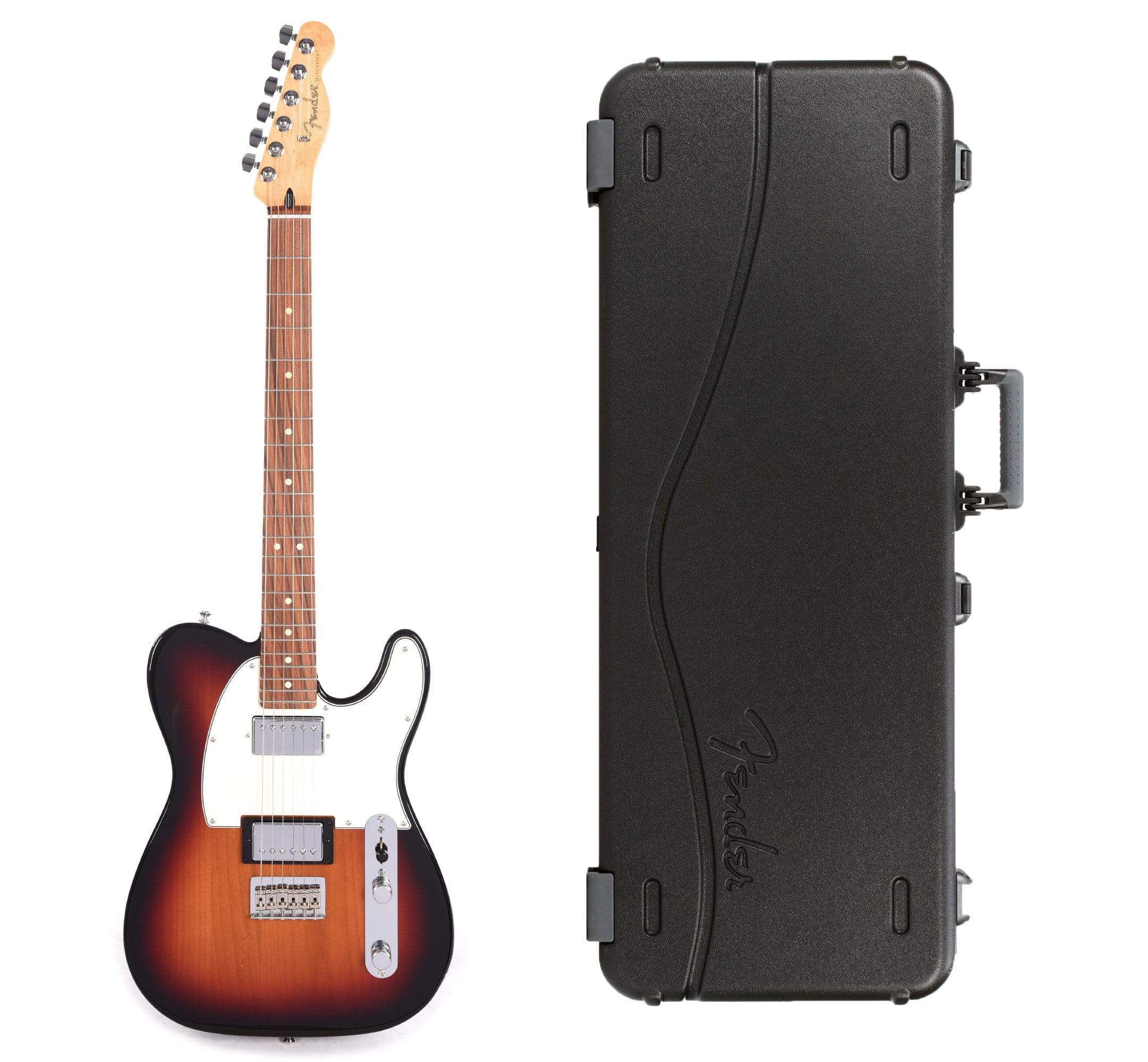 Fender Player Telecaster HH 3-Color Sunburst Bundle w/Fender Molded Ha ...
