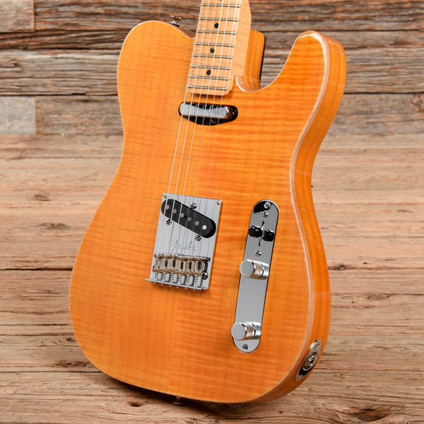 Fender Select Carved Maple Top Telecaster Amber 2012 – Chicago Music ...