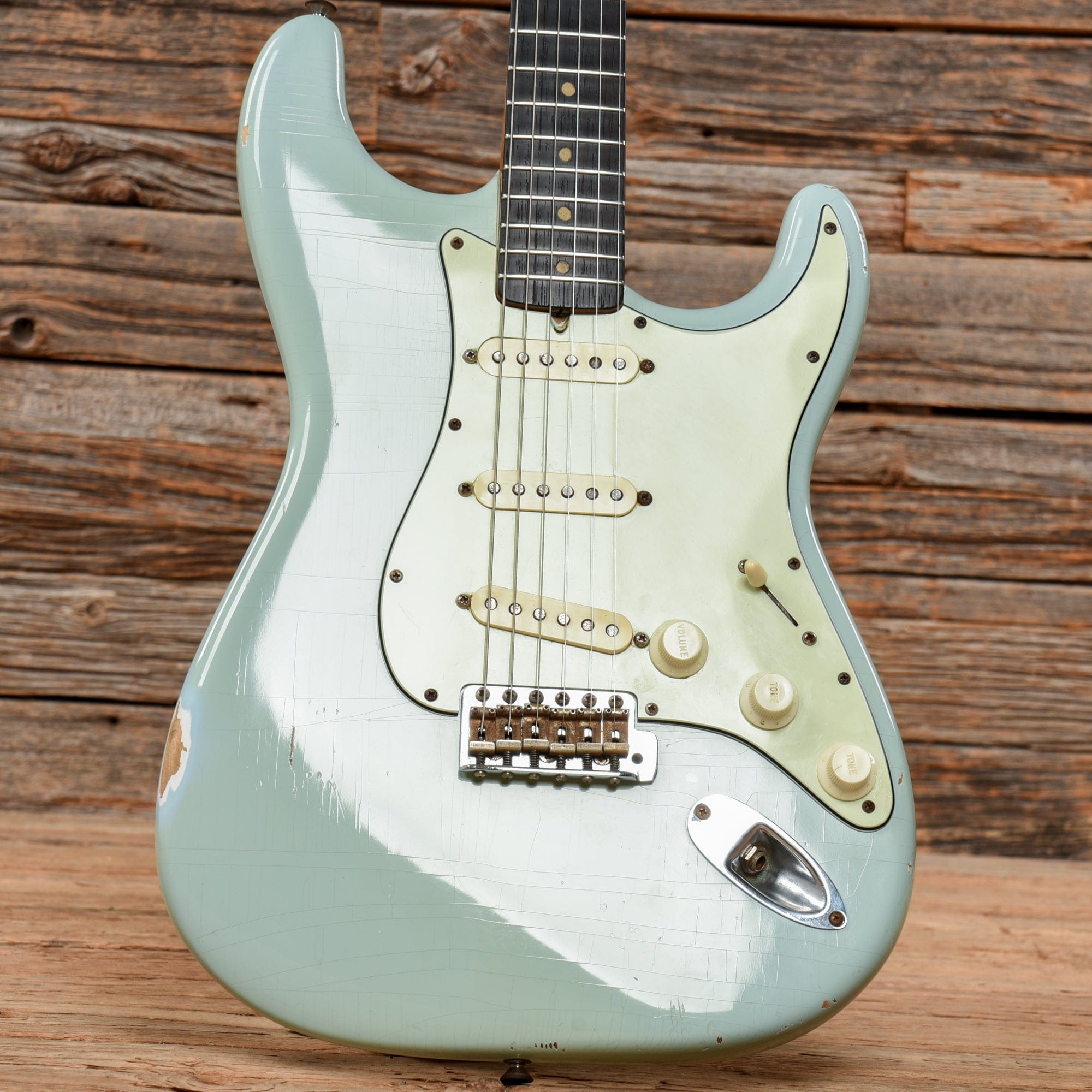 Fender Stratocaster Daphne Blue Refin 1962 – Chicago Music Exchange