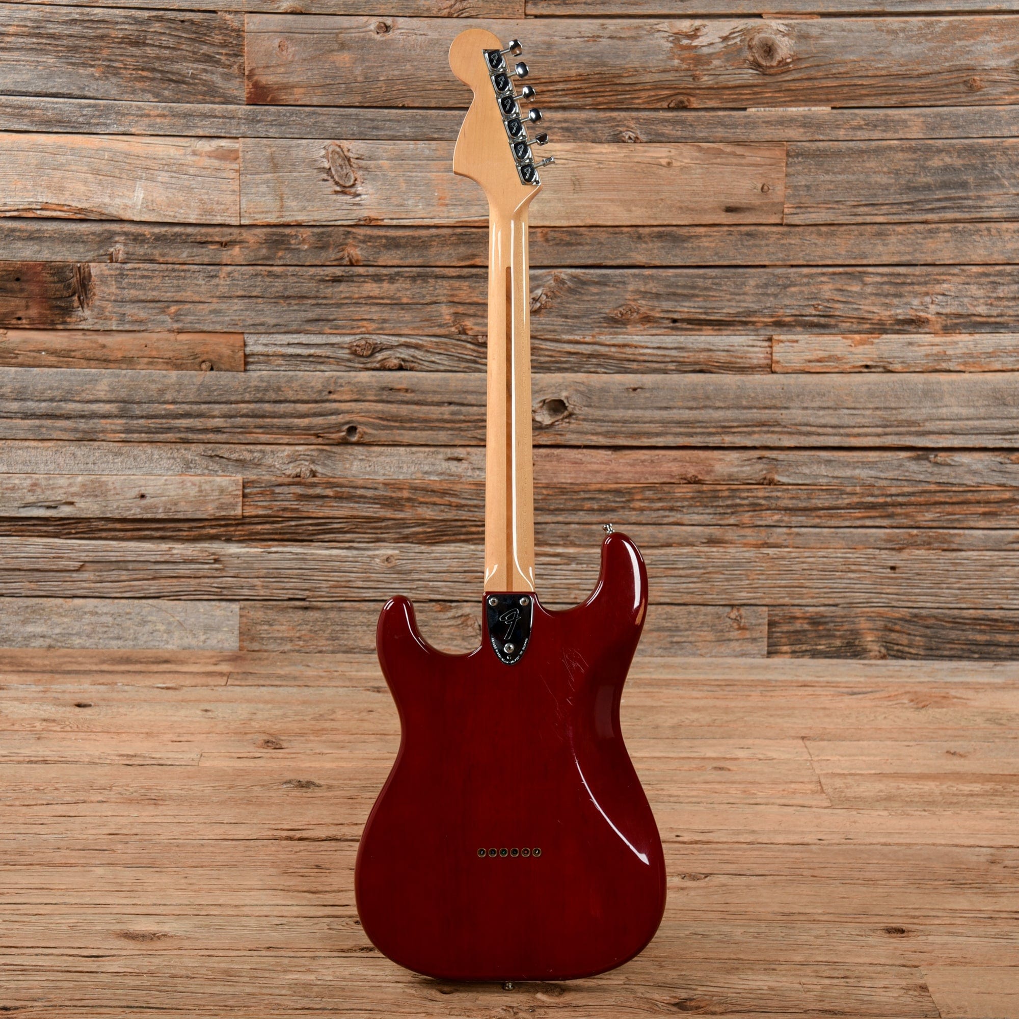 Fender Stratocaster Hardtail Transparent Red 1979 – Chicago Music Exchange