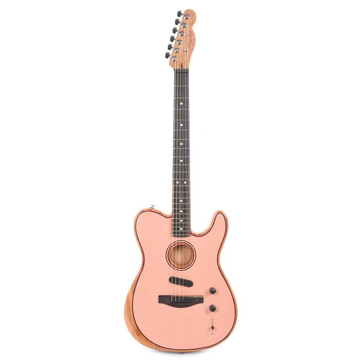 Fender American Acoustasonic Telecaster Shell Pink w/Tortoise Rosette ...