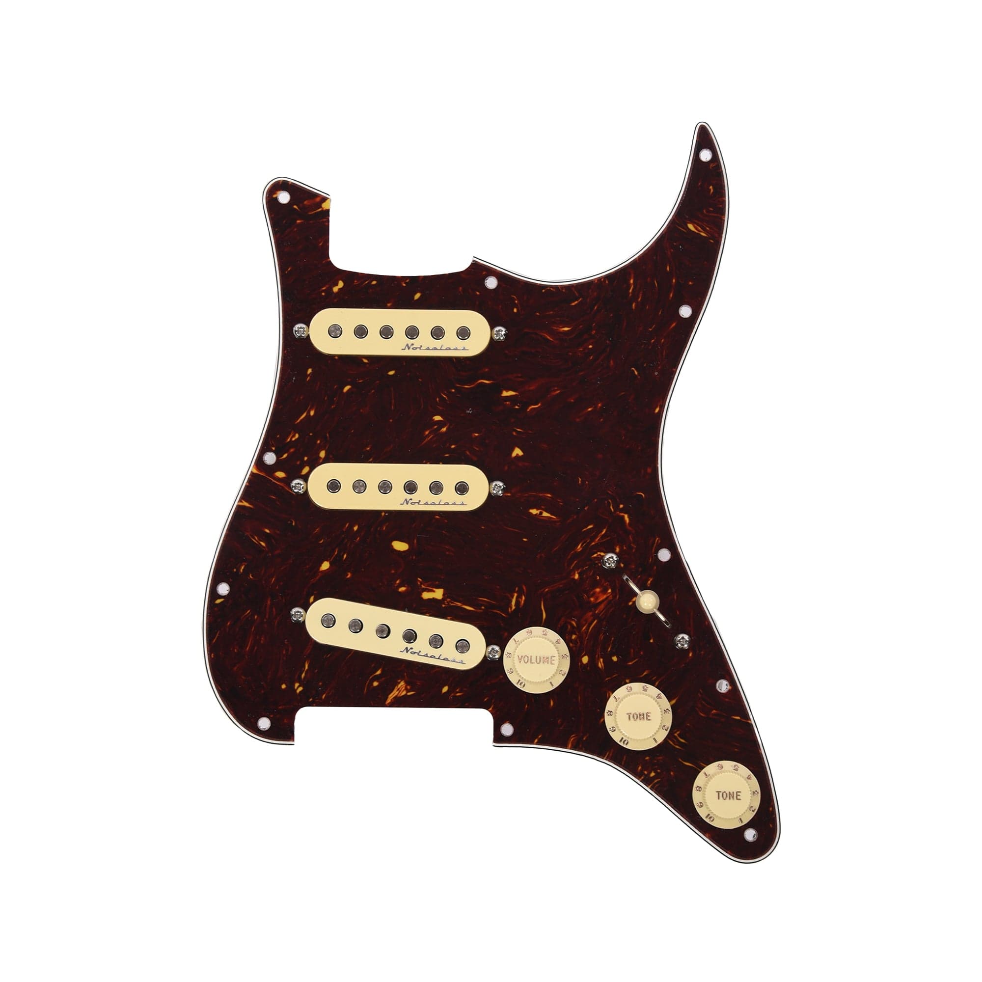 Fender Pre-Wired Pickguard Stratocaster SSS Hot Noiseless Tortoise She ...