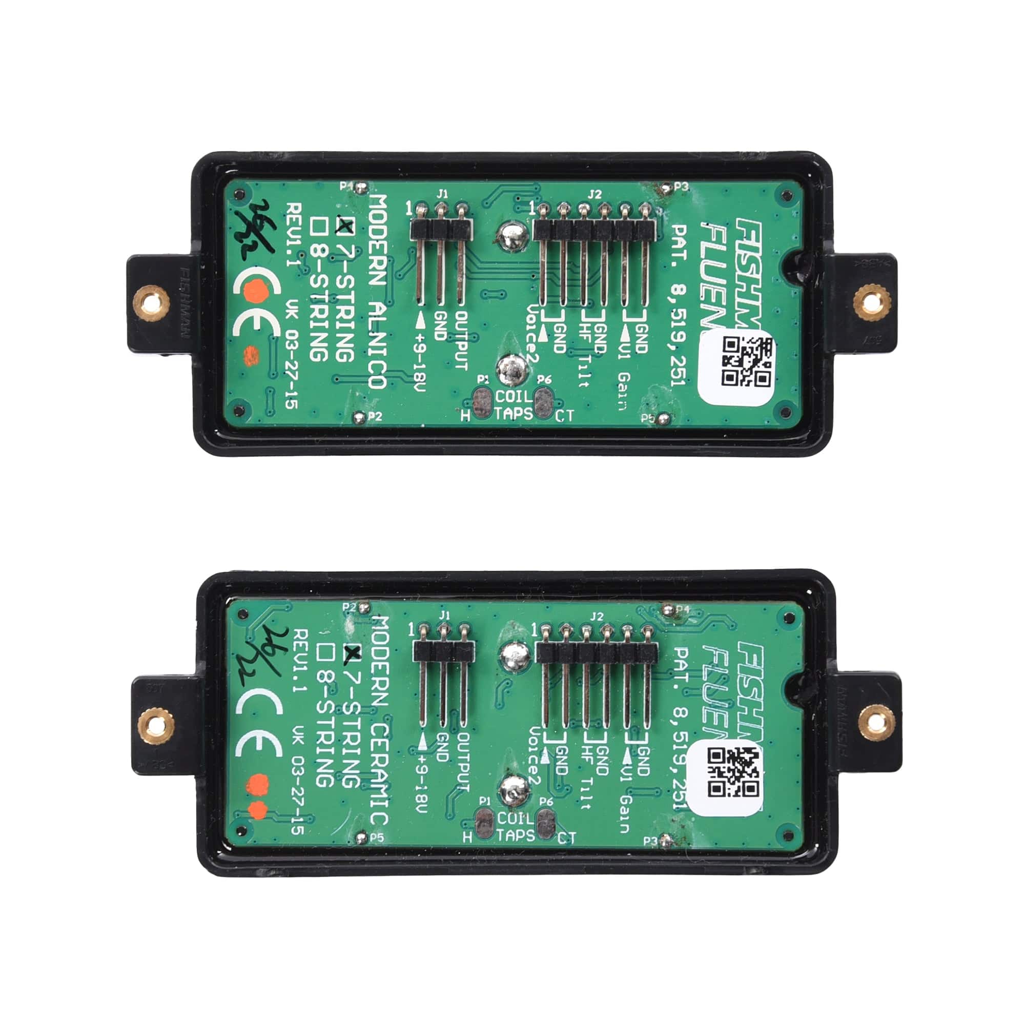 Fishman Fluence Modern Humbucker 7-String Set Brushed Black Nickel ...