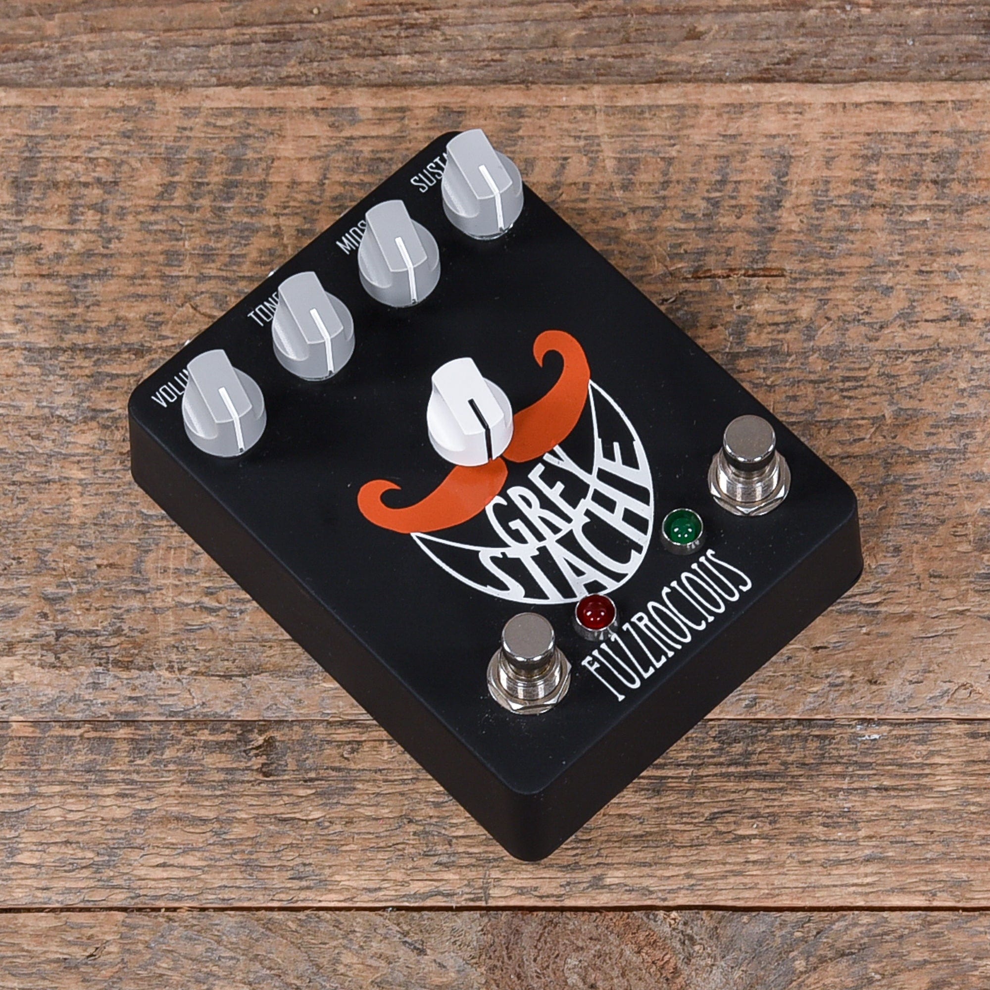 Fuzzrocious Grey Stache Muff Fuzz w/Latching Oscillation and Clean Ble ...