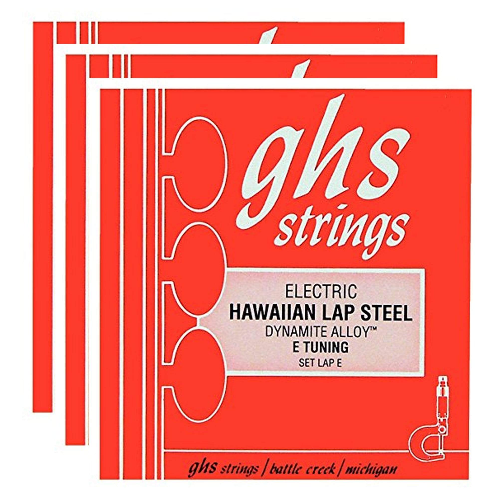 GHS Electric Hawaiian Lap Steel Strings E Tuning 13-56 (3 Pack Bundle ...