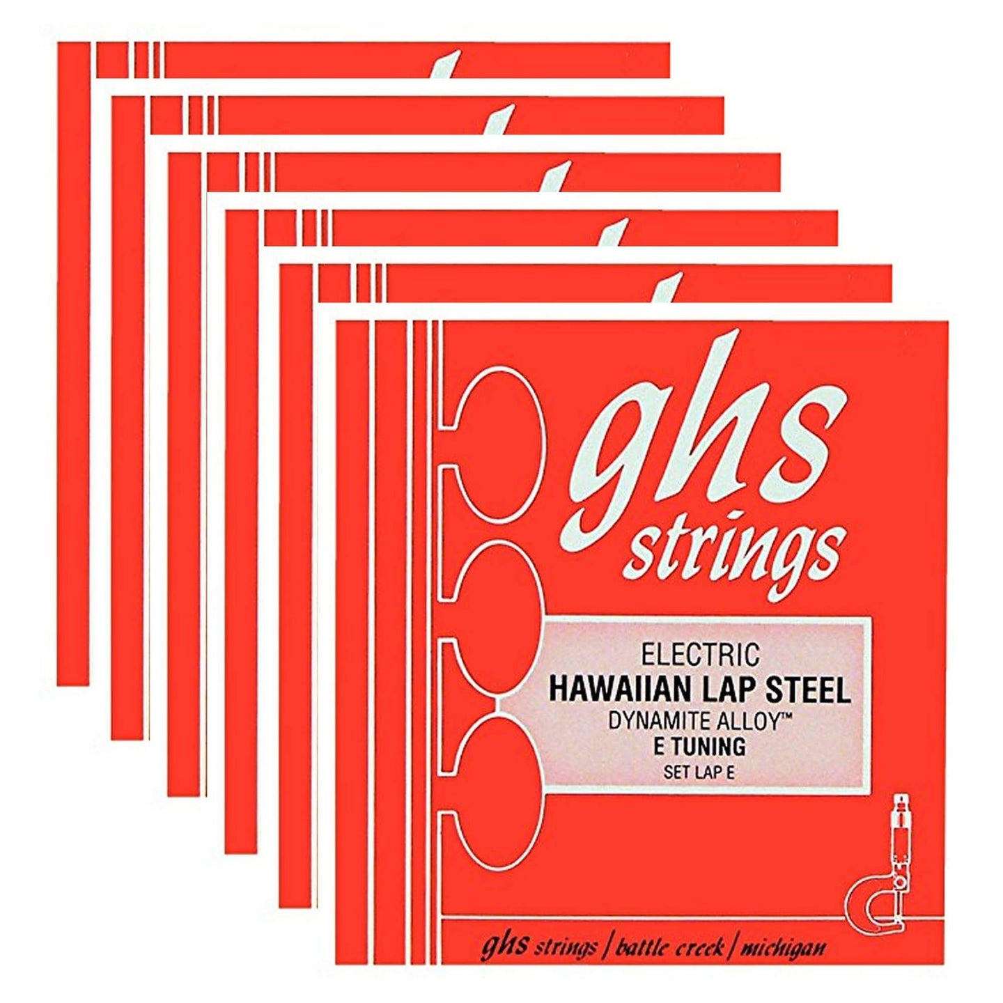 GHS Electric Hawaiian Lap Steel Strings E Tuning 13-56 (6 Pack Bundle ...