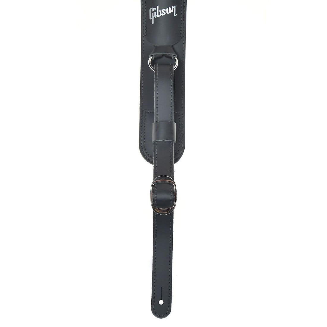 Gibson Gear Slingshot Strap Black Top Grain Leather w/Elastic Pull ...