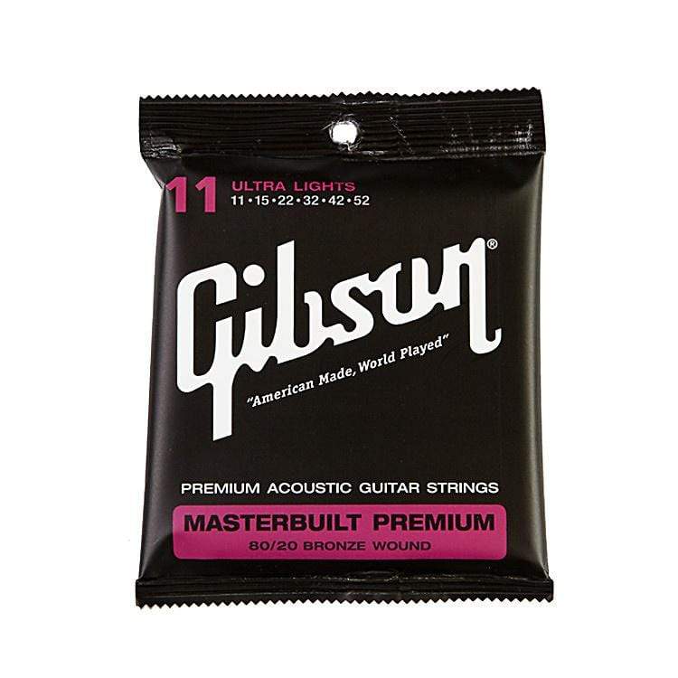 Gibson Gear Masterbuilt Premium 80/20 Bronze Acoustic Guitar Strings 1 ...