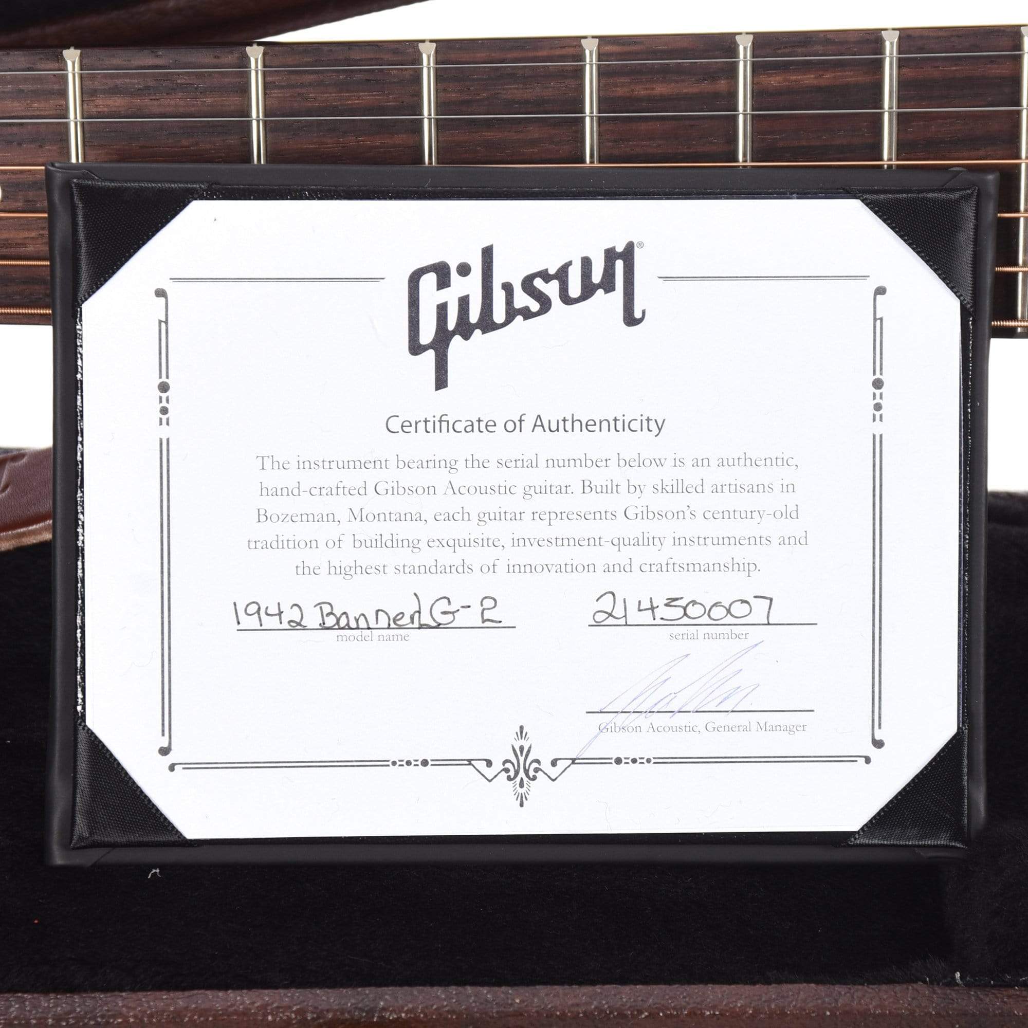 Gibson Montana Custom Shop Historic Reissue 1942 Banner LG-2 Vintage S ...