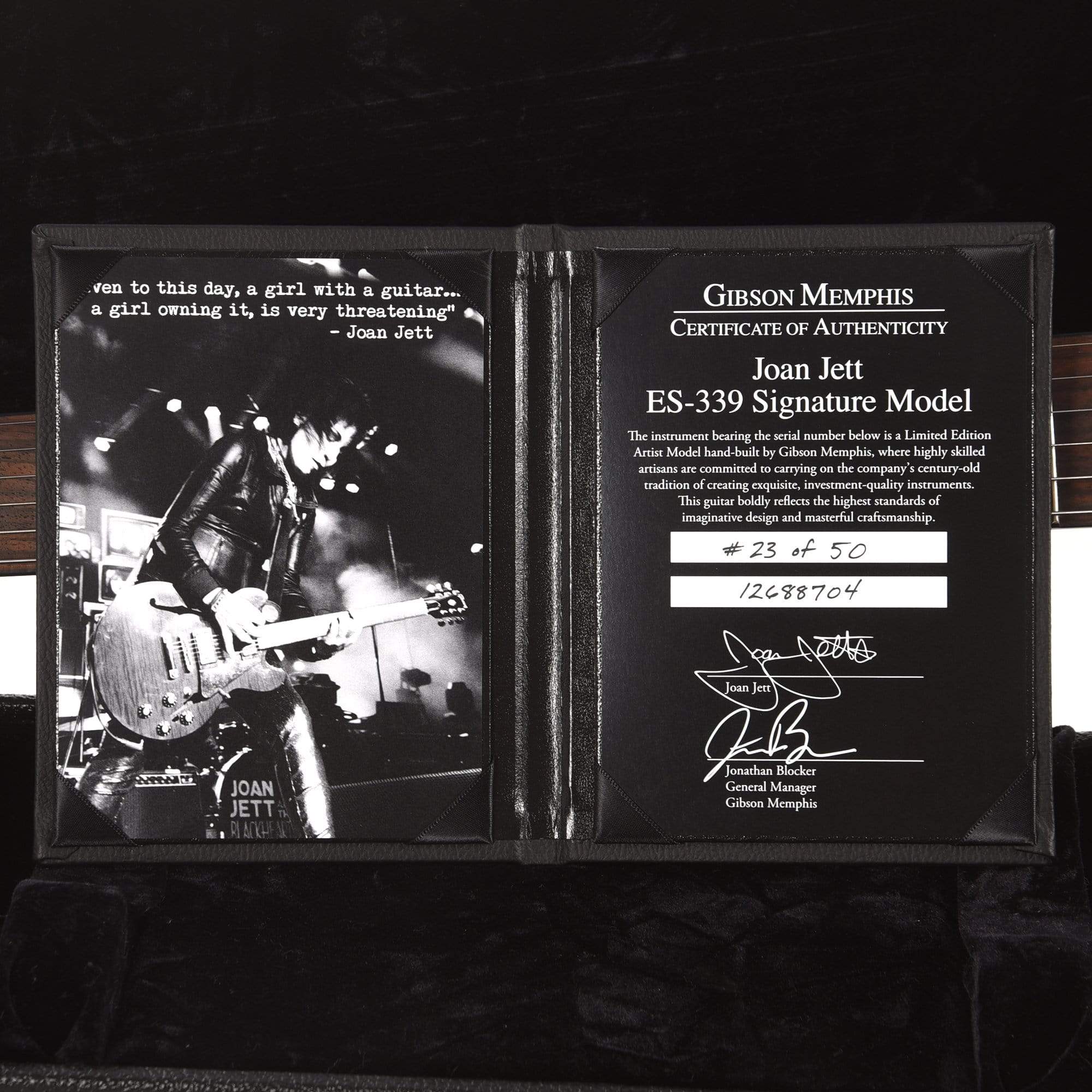 Gibson Signature Joan Jett ES-339 Figured Wine Red SIGNED – Chicago ...