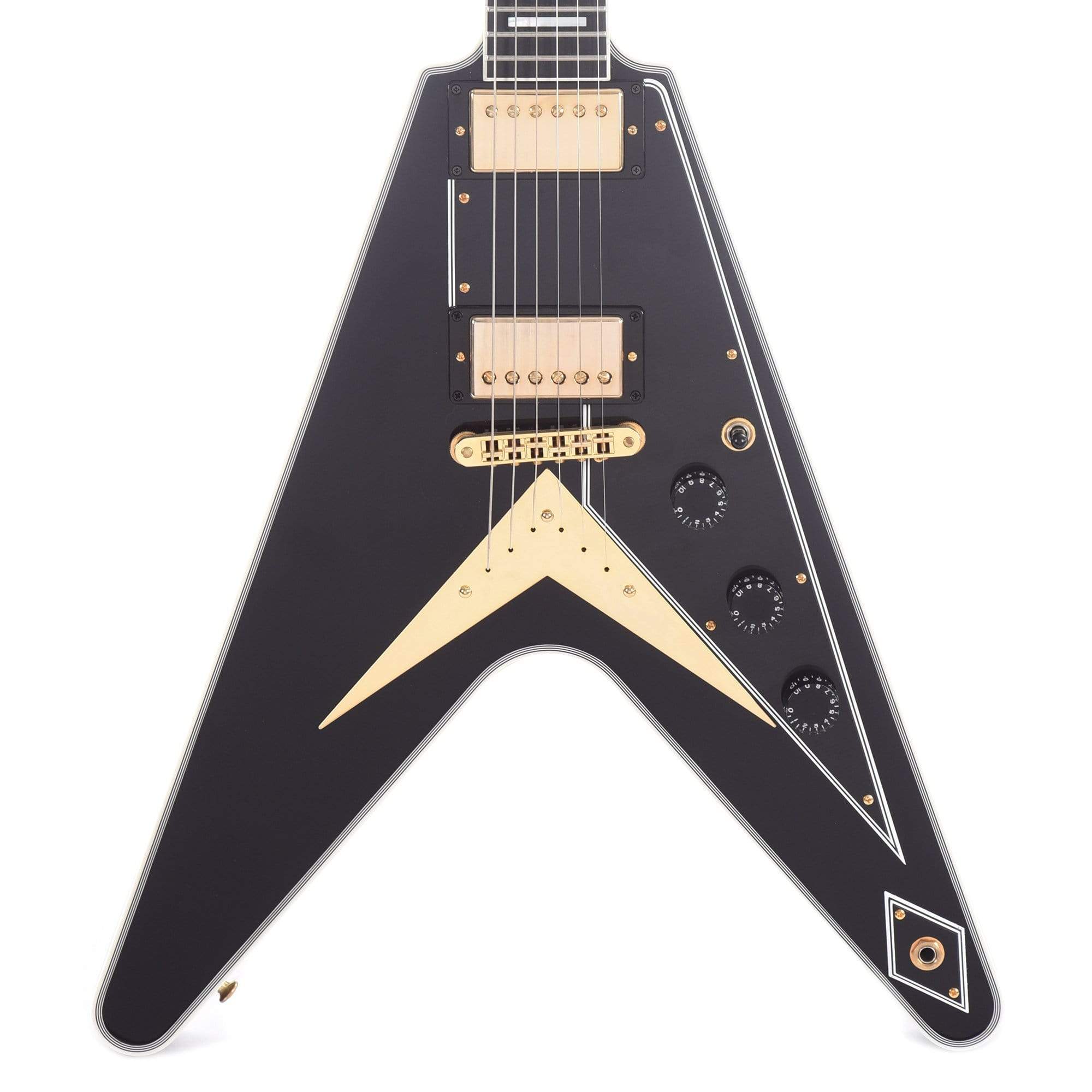 Gibson Custom Flying V Custom Ebony PSL – Chicago Music Exchange