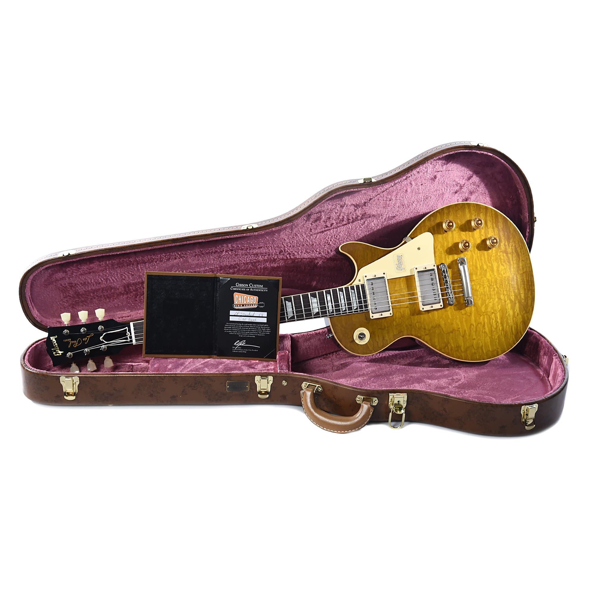 Gibson Custom Les Paul Standard Plain Top Green Lemon – Chicago Music ...