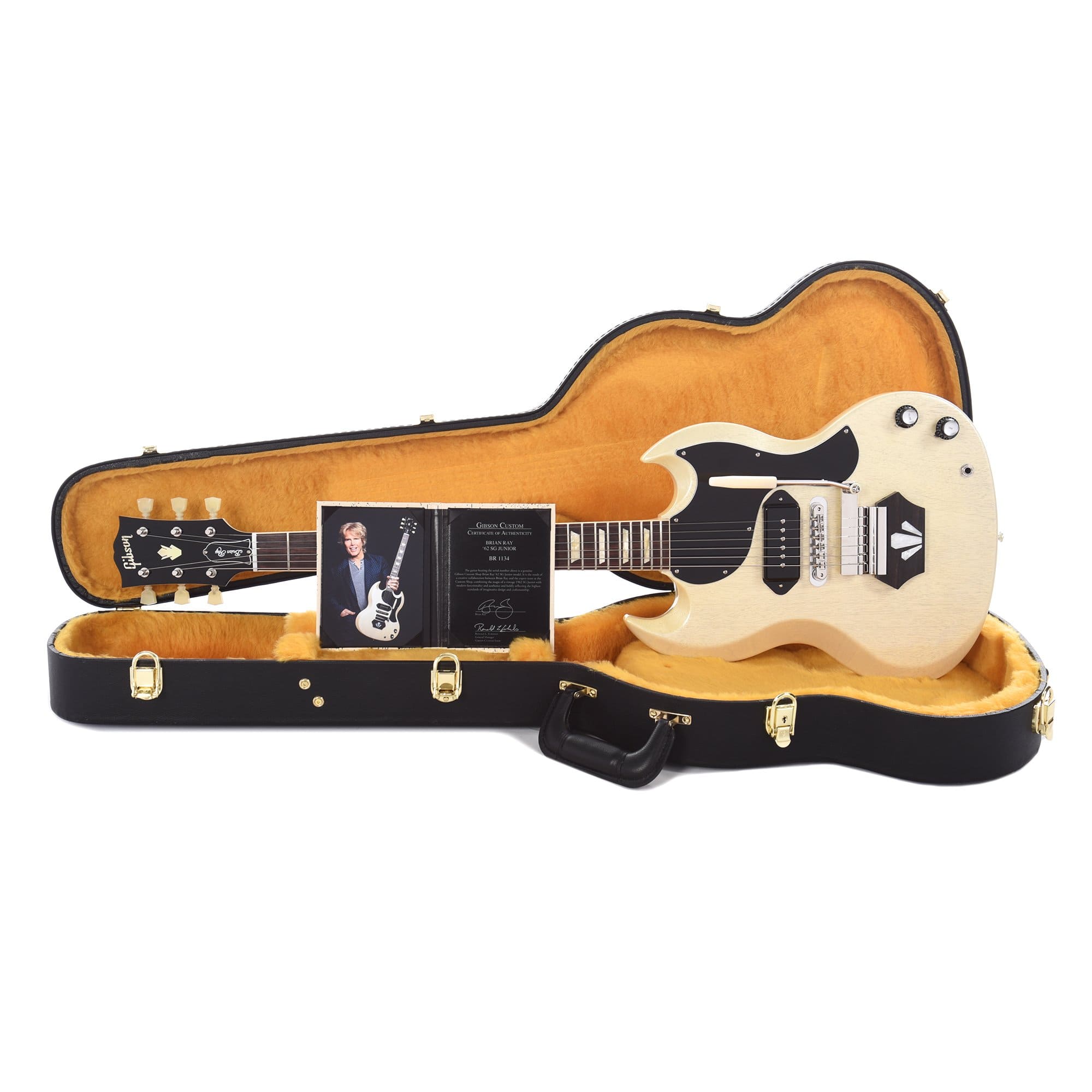 Gibson Custom Limited Edition Brian Ray '62 SG Junior White Fox Gloss ...