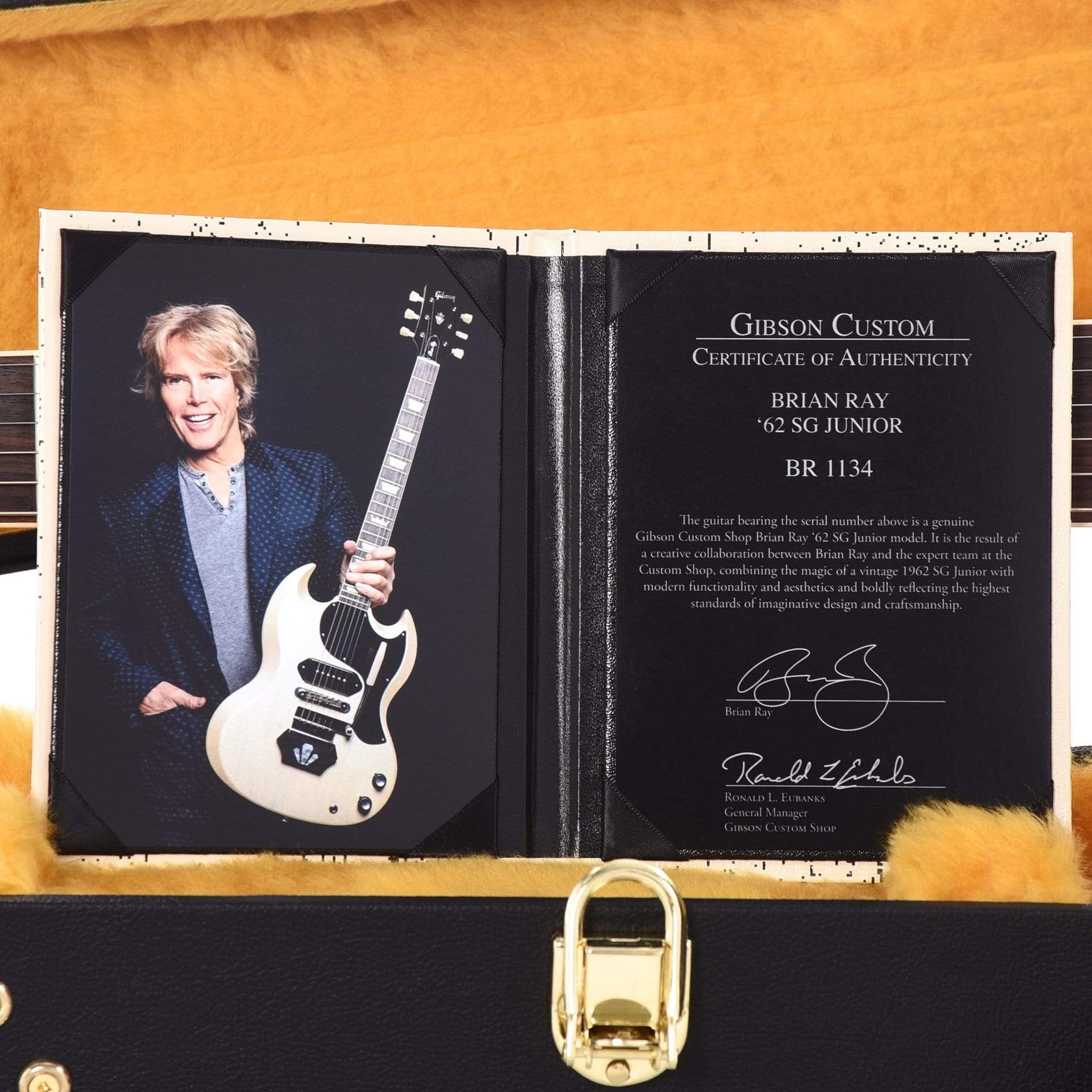 Gibson Custom Limited Edition Brian Ray '62 SG Junior White Fox Gloss ...