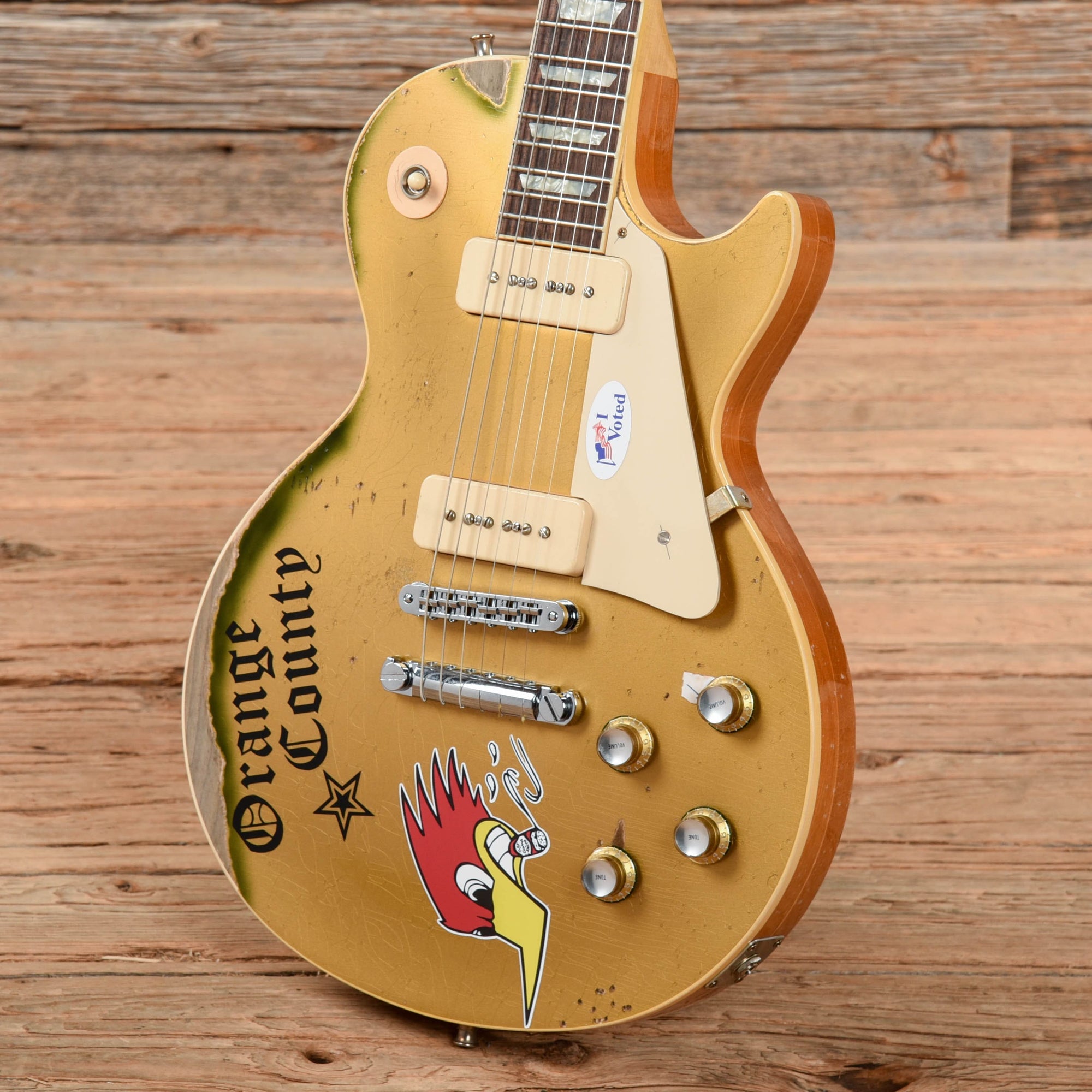 Gibson Custom Mike Ness Signature '76 Les Paul Deluxe (Aged) Goldtop 2 ...