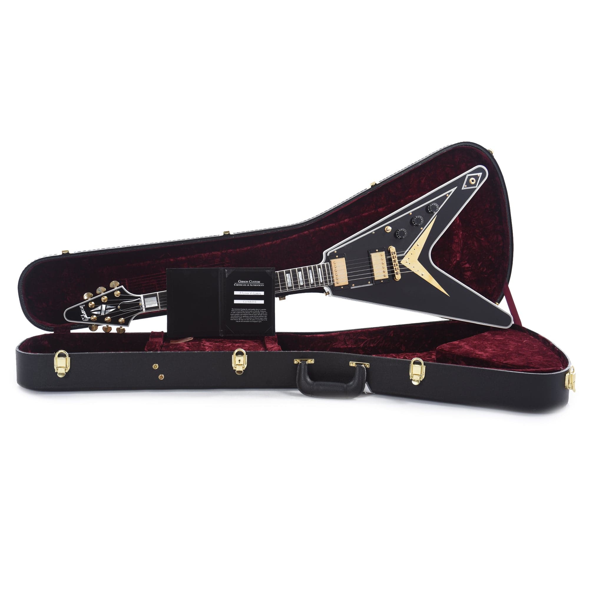 Gibson Custom Shop Flying V Custom Ebony Gloss w/Ebony Fingerboard ...
