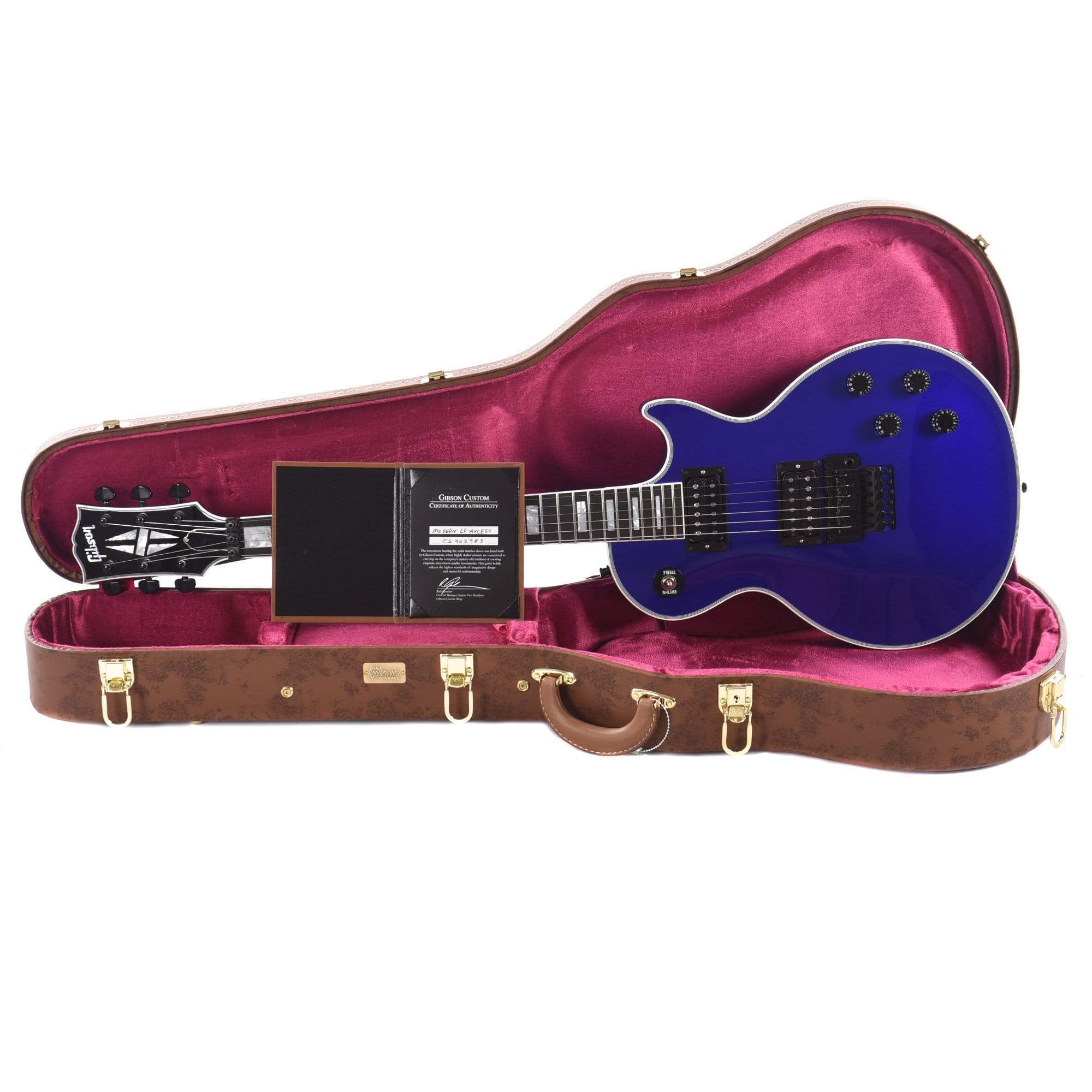 Gibson Custom Shop Modern Les Paul Axcess Custom Neon Blue Black Floyd ...