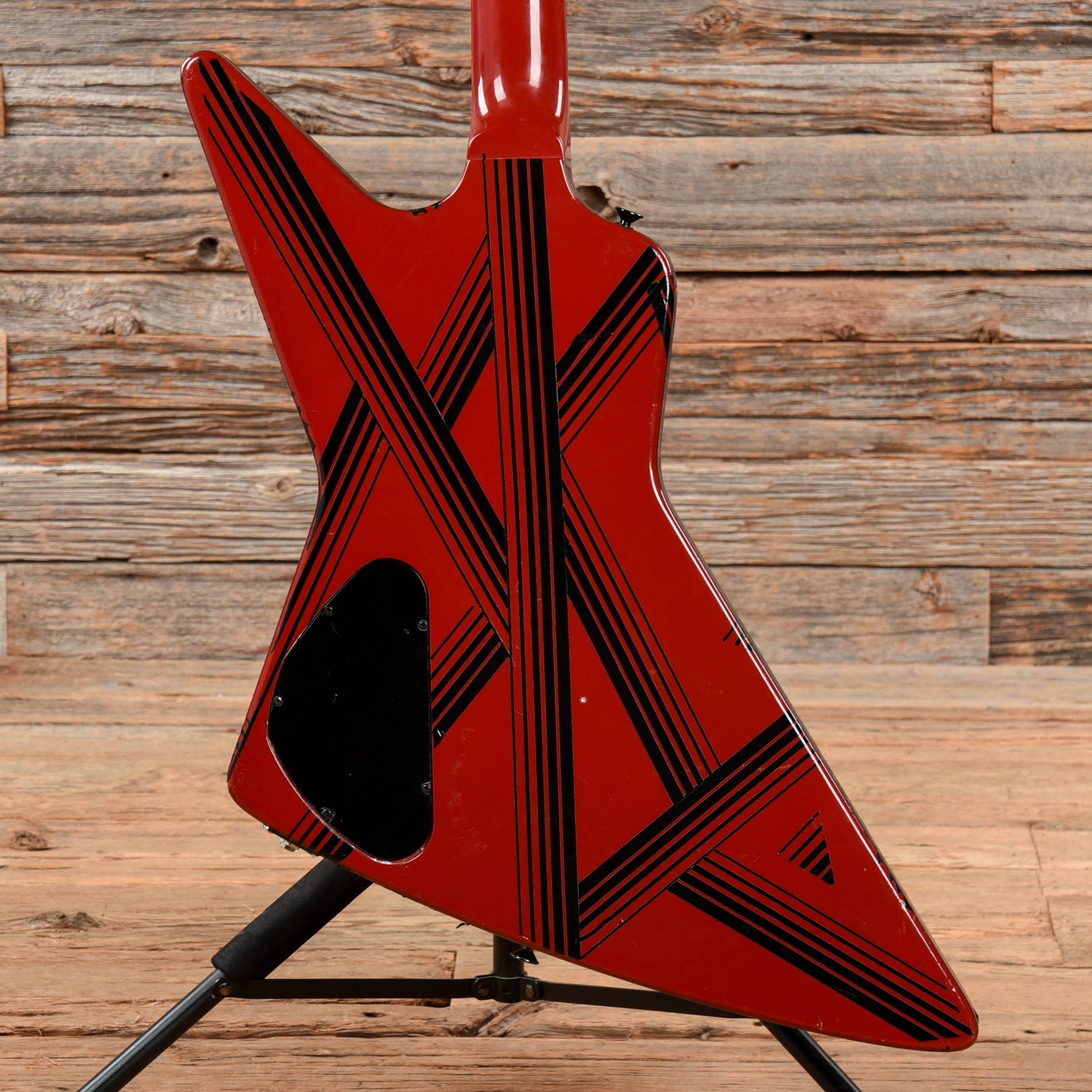 Gibson Explorer P-90 Ferrari Red Striped 1985 – Chicago Music Exchange