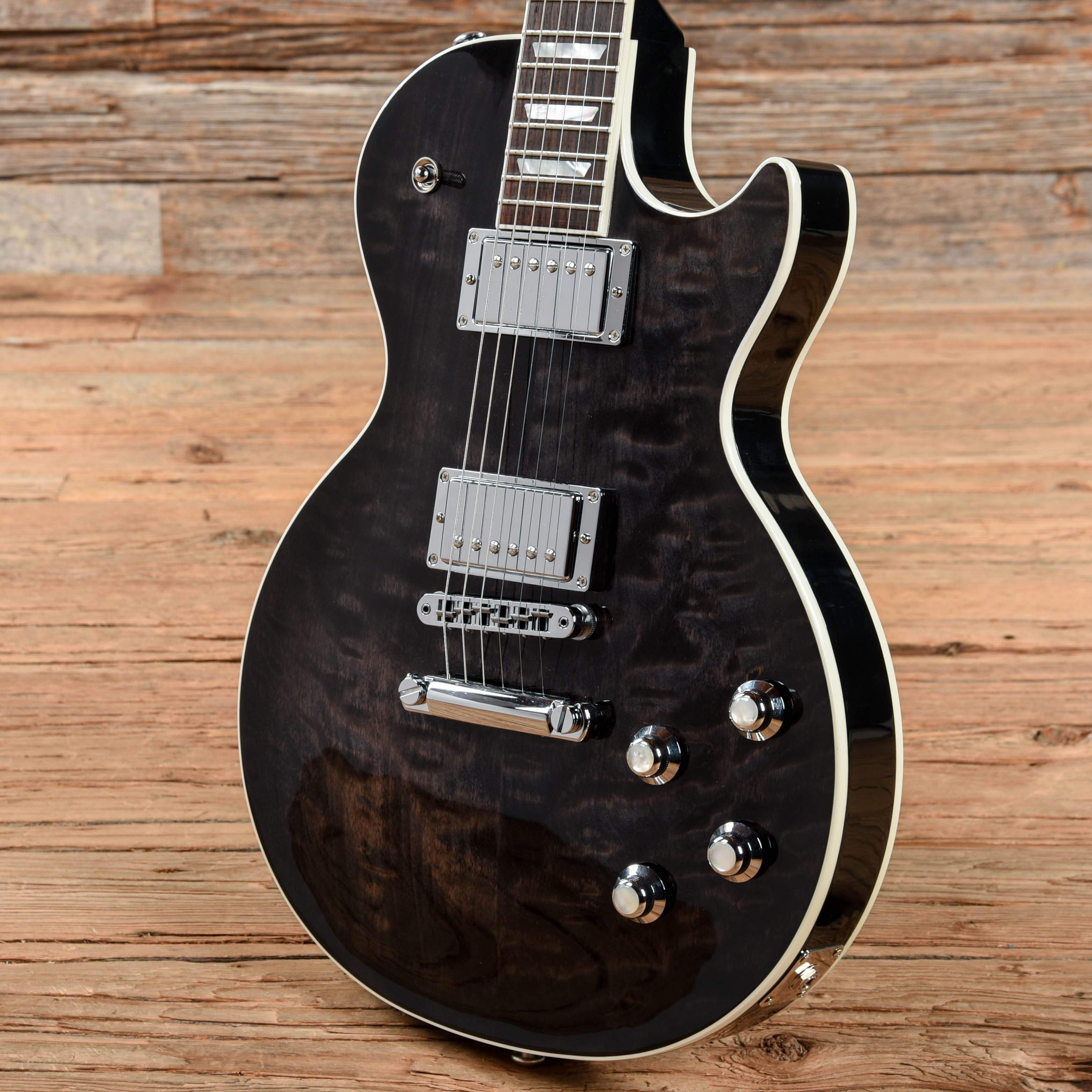 Gibson Limited Edition Les Paul Premium Quilt Translucent Ebony Burst ...