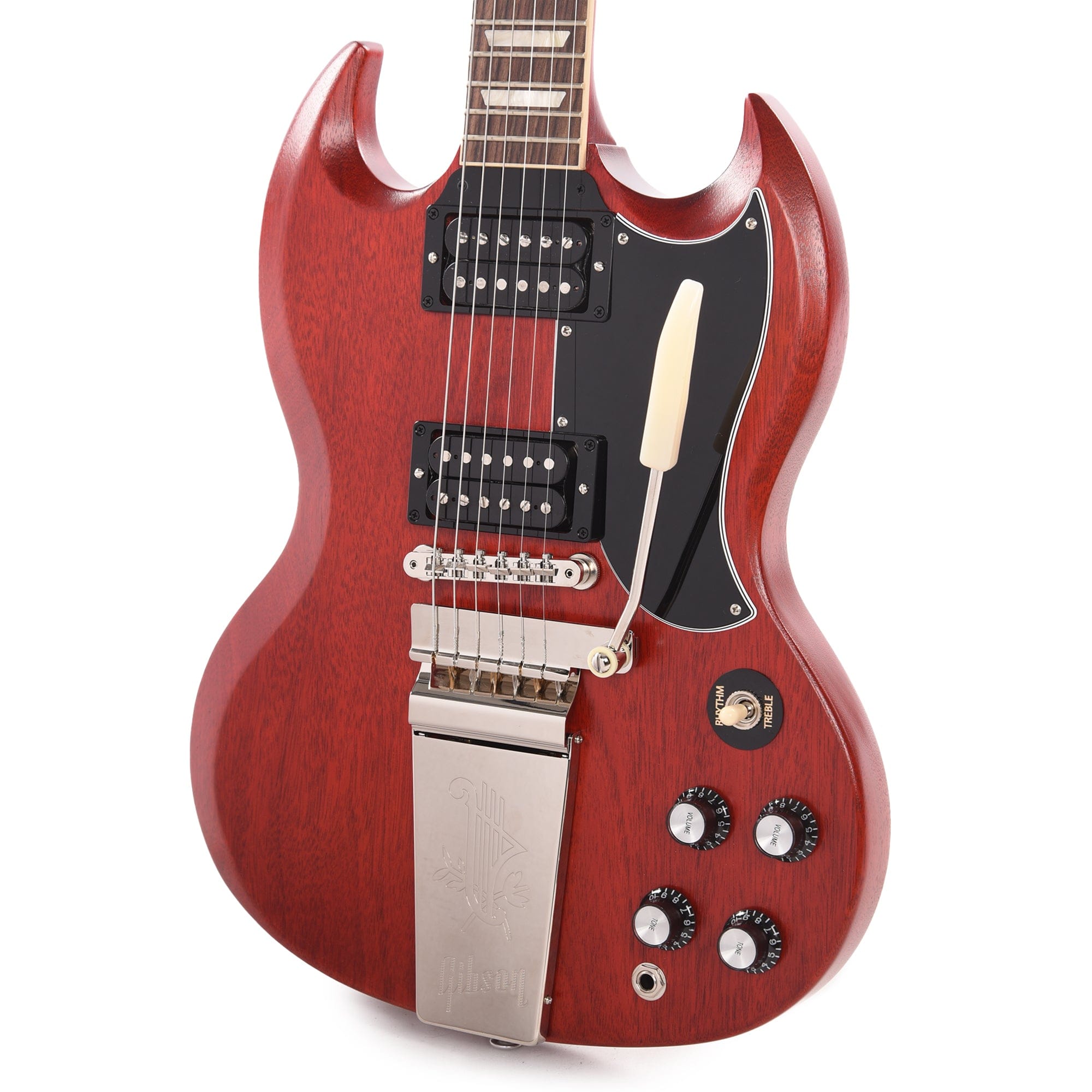 Gibson Original SG Standard '61 Maestro Vibrola Faded Vintage Cherry – Chicago Music Exchange