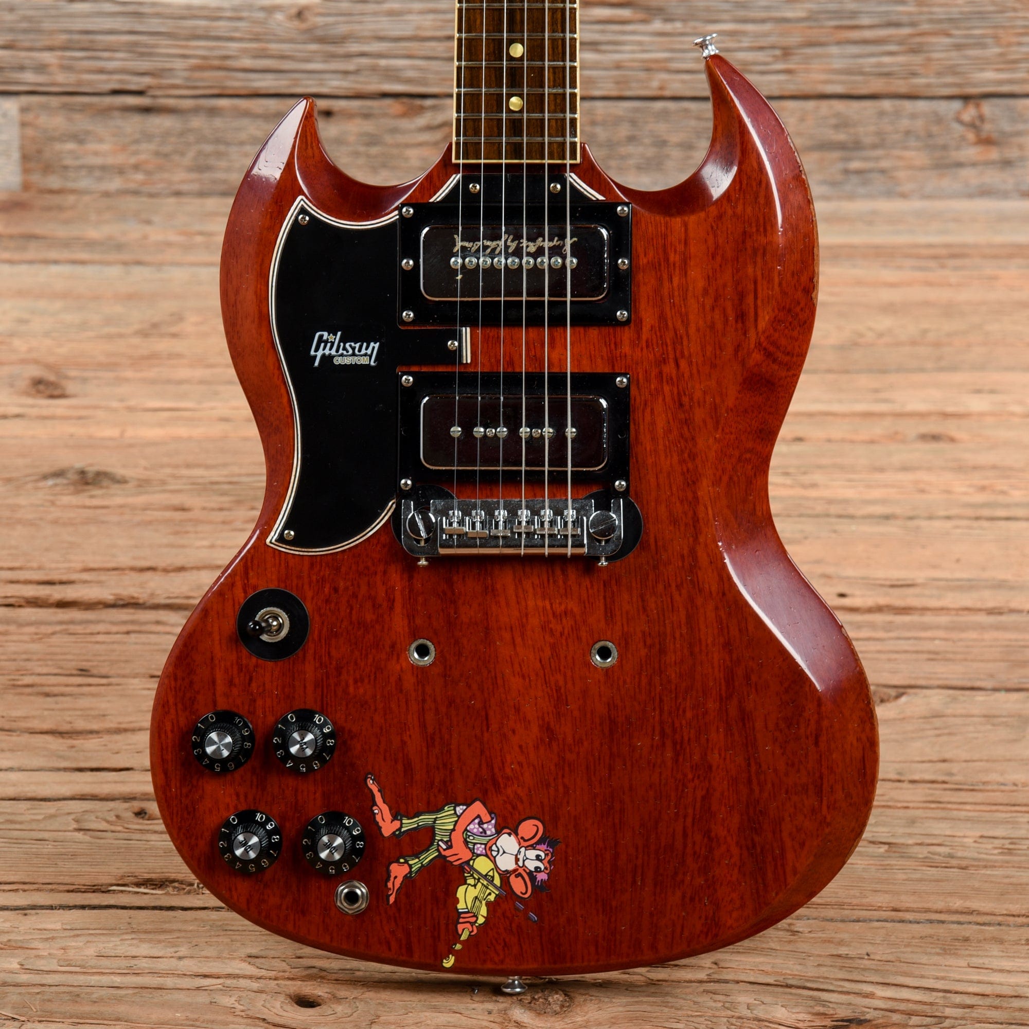 Gibson SG Tony Iommi Signature "Monkey" Cherry 2019 LEFTY – Chicago Music Exchange
