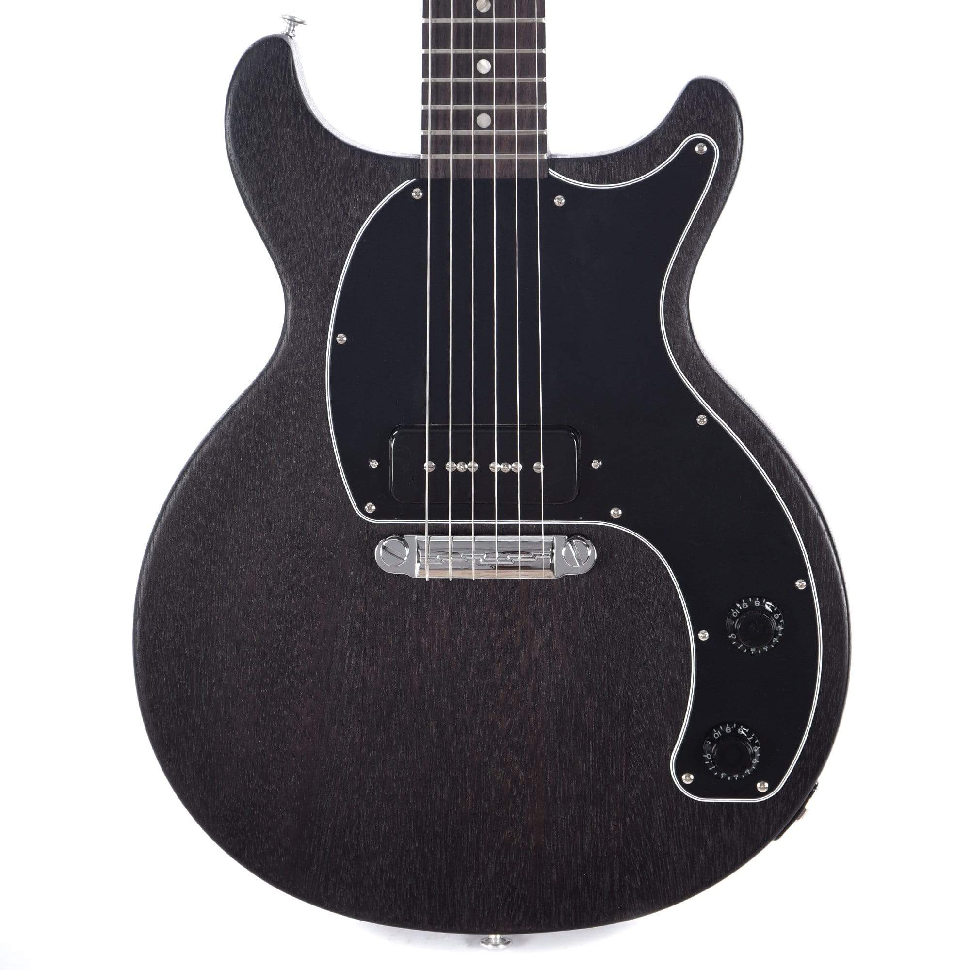 Gibson USA Les Paul Junior Tribute DC Worn Ebony – Chicago Music Exchange