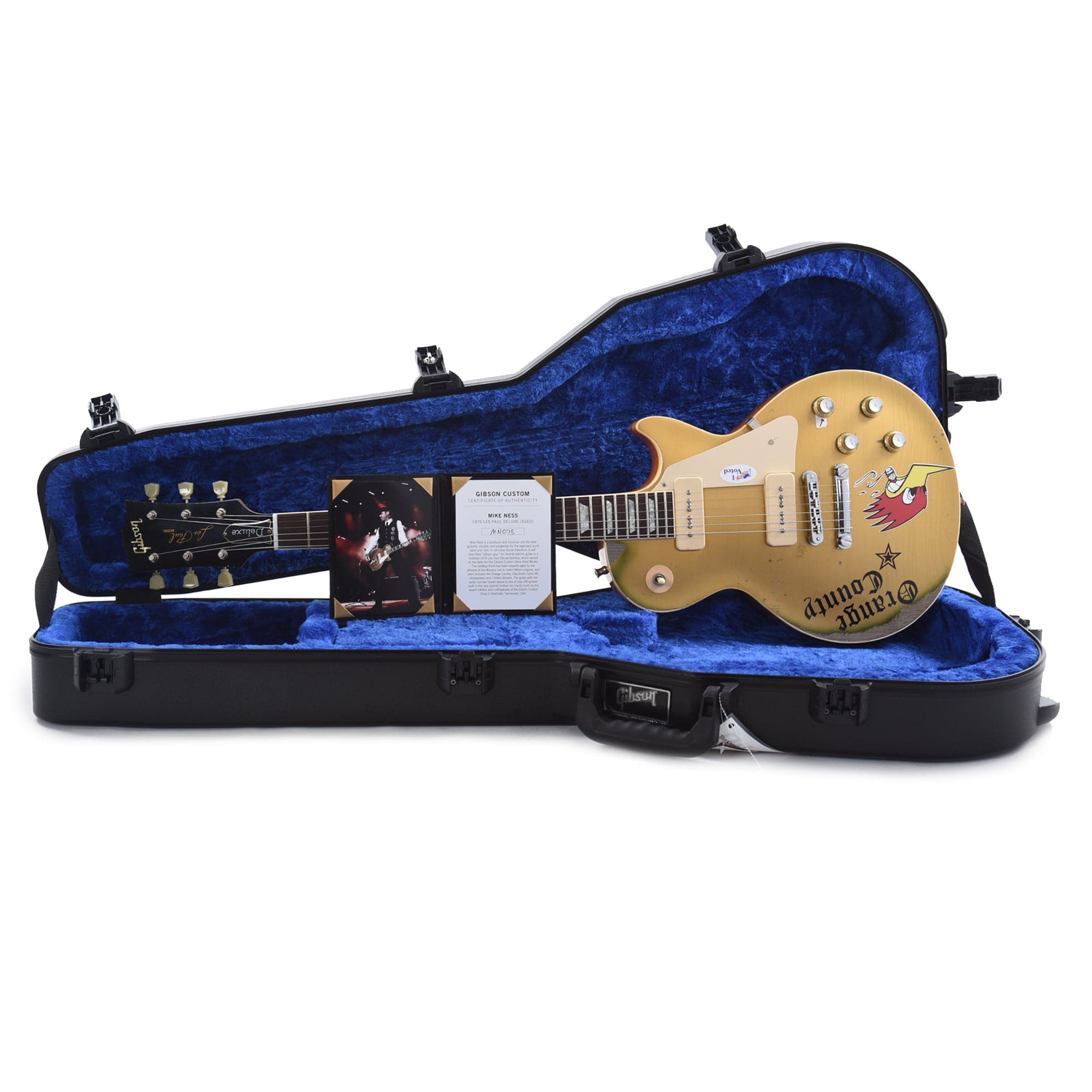 Gibson Custom Shop 1976 Les Paul Deluxe Mike Ness Gold Murphy Lab Aged – Chicago Music Exchange