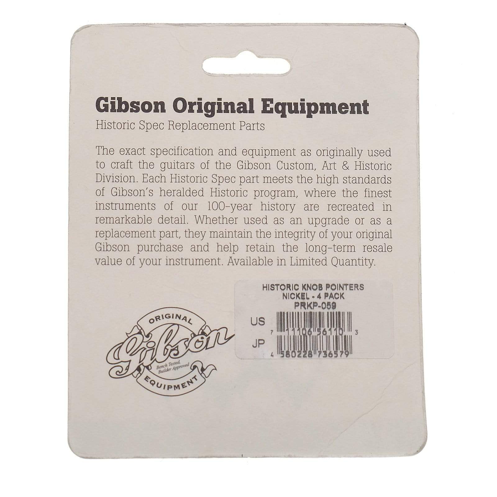 Gibson Historic Knob Pointers - Nickel – Chicago Music Exchange