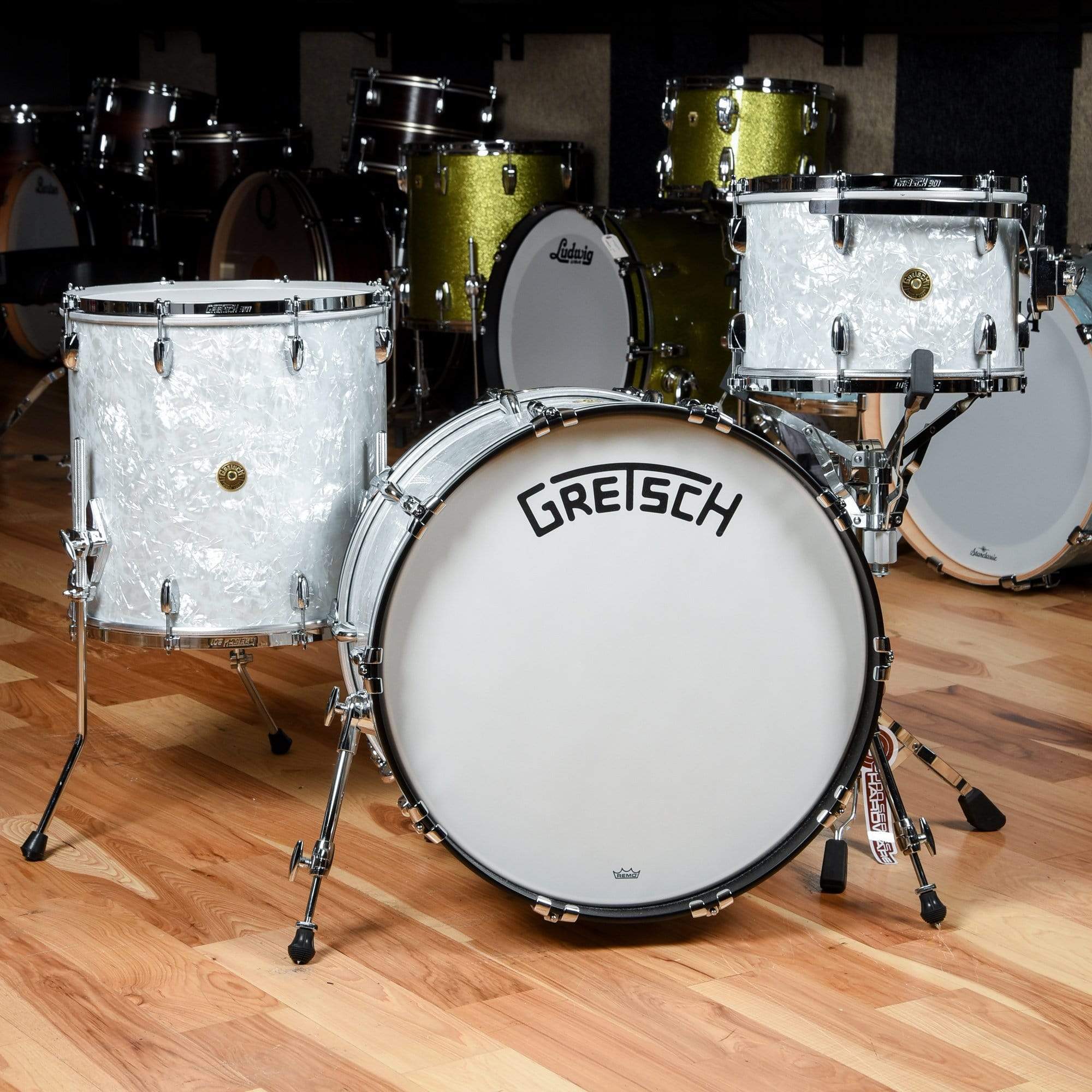 Gretsch Broadkaster 13/16/22 3pc. Drum Kit 60's Marine Pearl w/301 Hoo ...