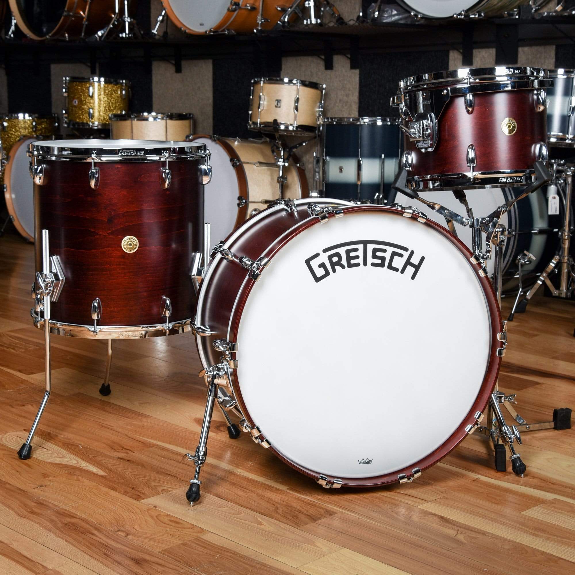 Gretsch Broadkaster 13/16/22 3pc. Drum Kit Satin Walnut – Chicago Music ...
