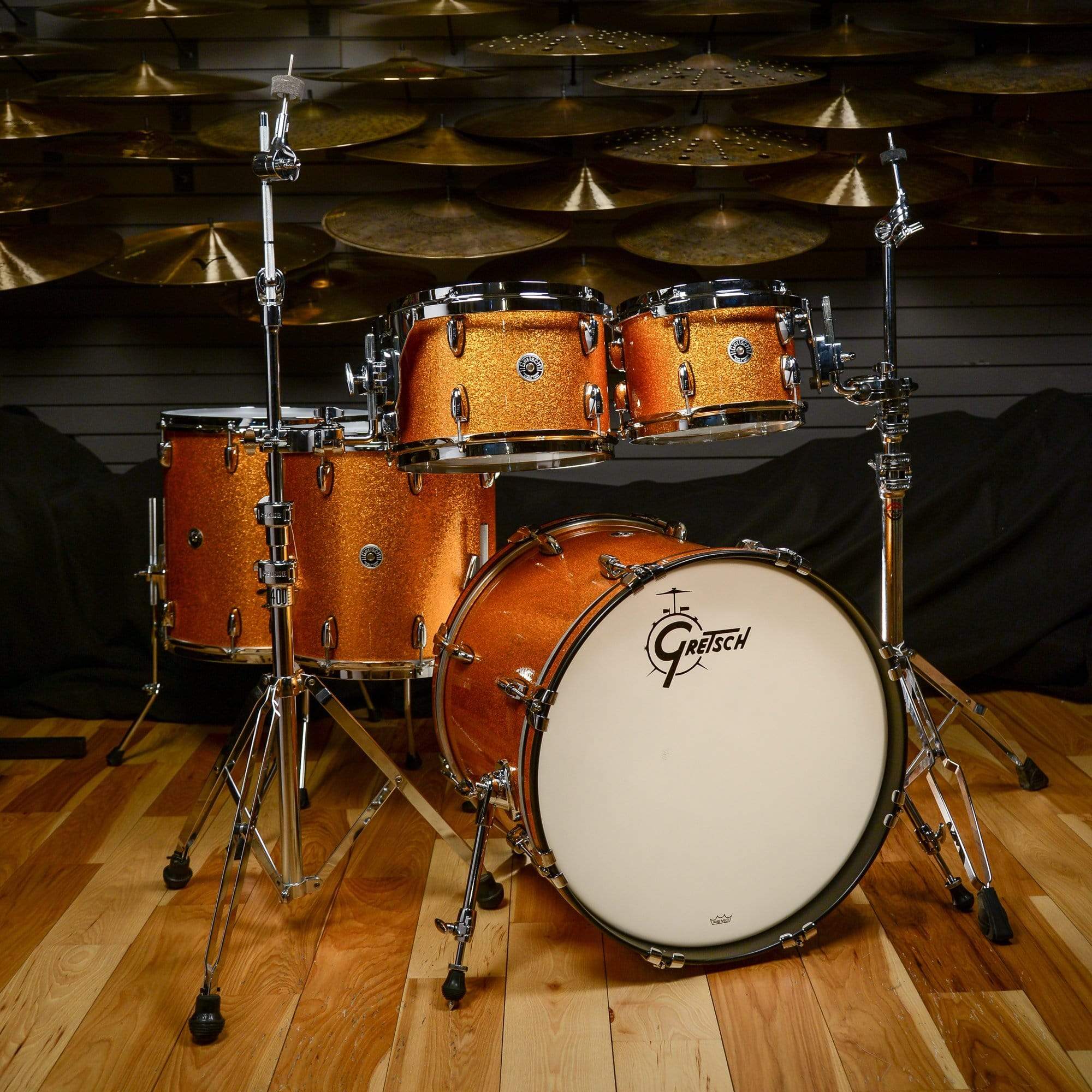 Gretsch Brooklyn 10/12/14/16/20/5.5x14 6pc. Drum Kit Gold Sparkle ...
