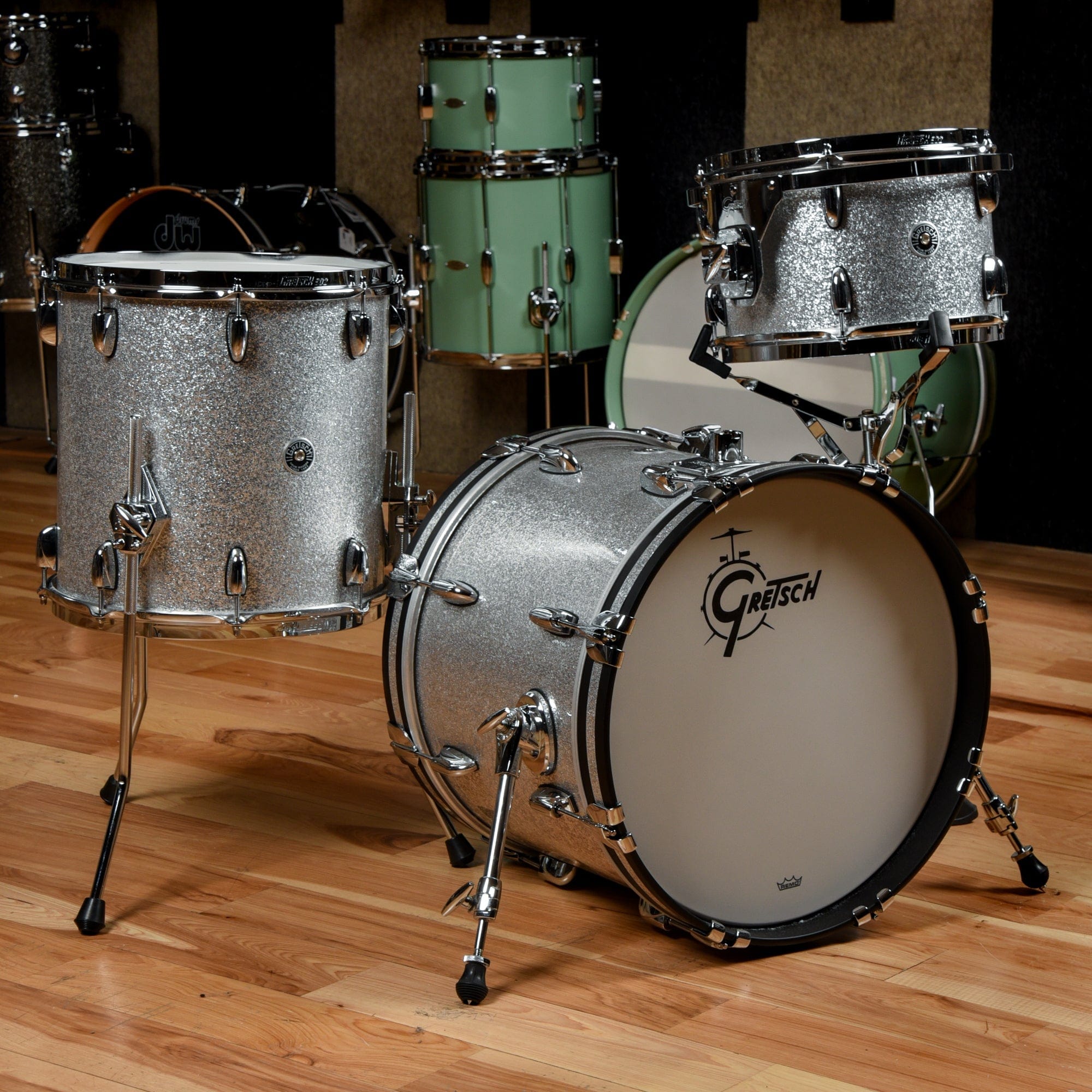 Gretsch Brooklyn 12/14/18 3pc. Drum Kit Silver Sparkle – Chicago Music ...